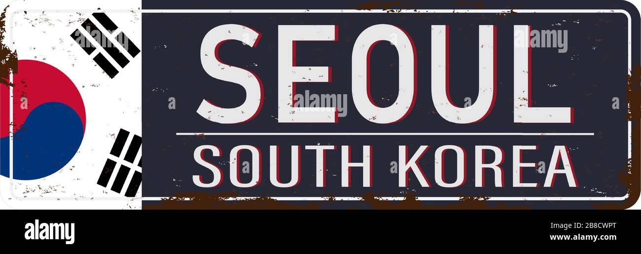 Seoul road sign isolated on white background Stock Vector Image & Art ...