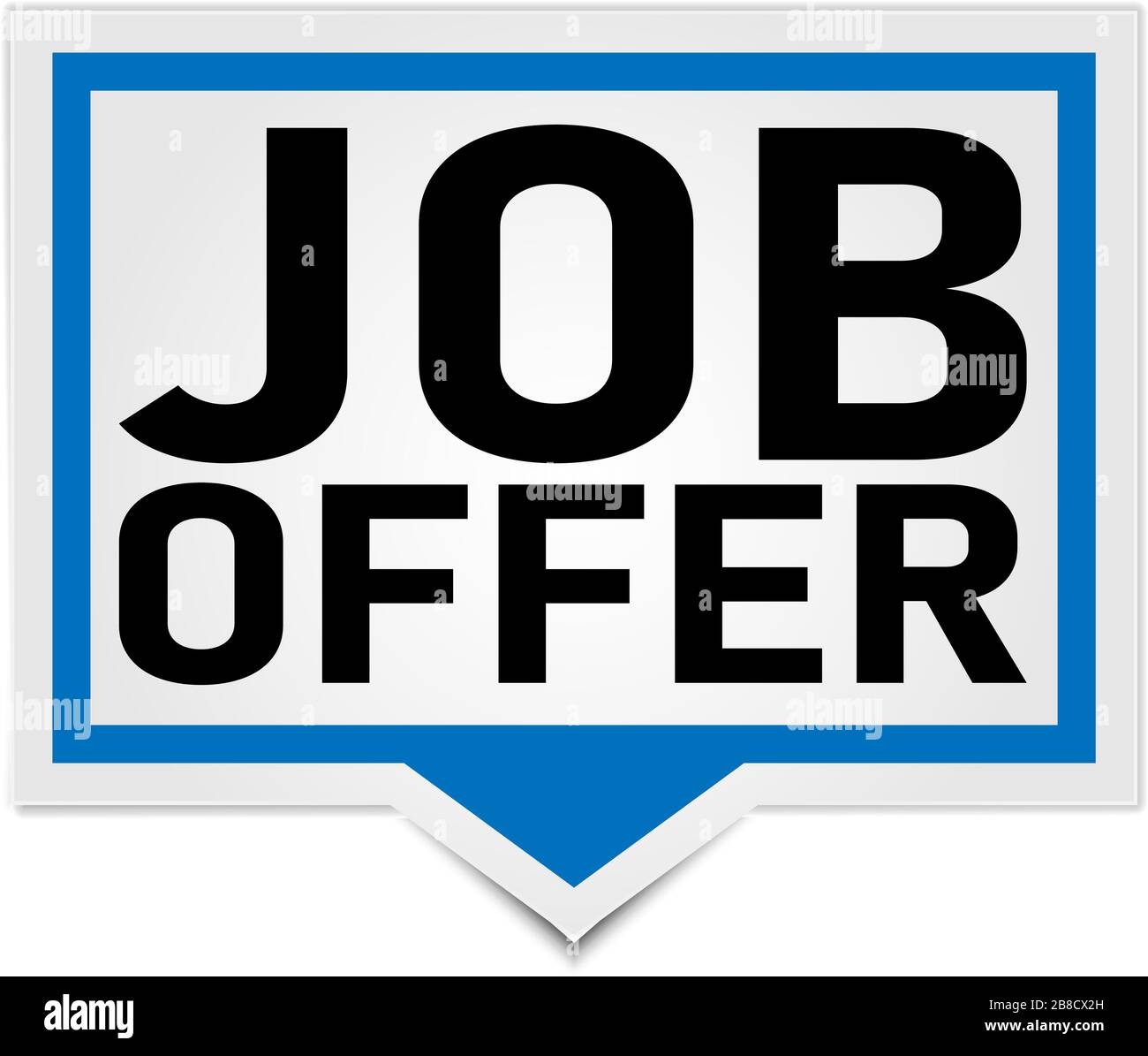 blue Job offer Realistic,Sticker and Tag vector illustration Stock ...