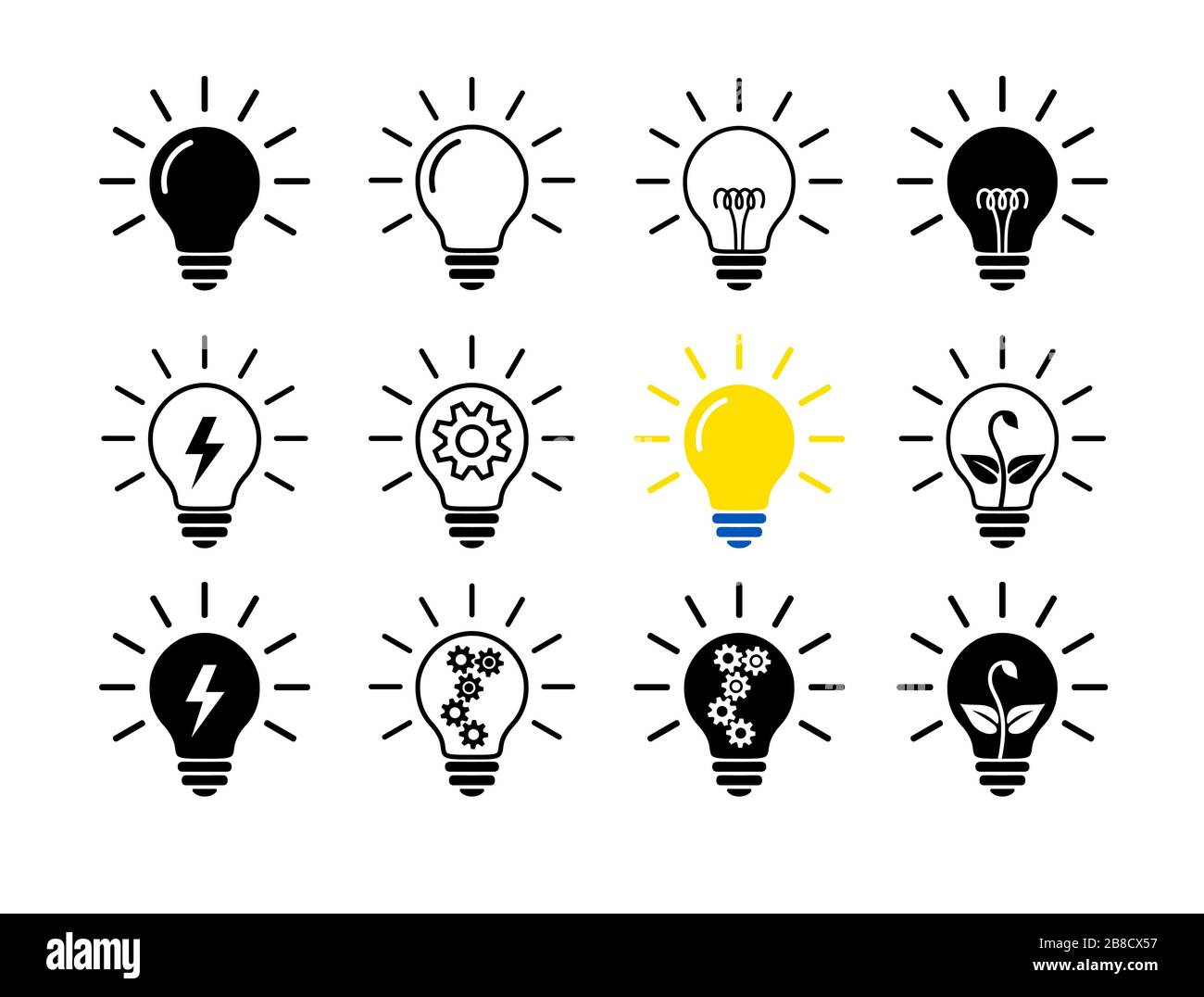 Pictograms lamps hi-res stock photography and images - Alamy
