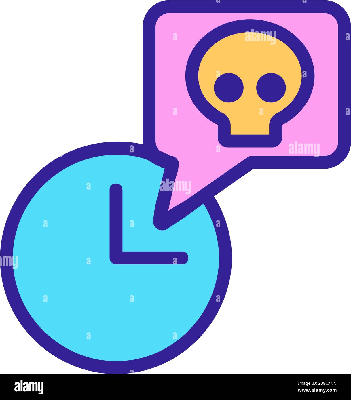 a time deadline icon vector outline illustration Stock Vector Image ...