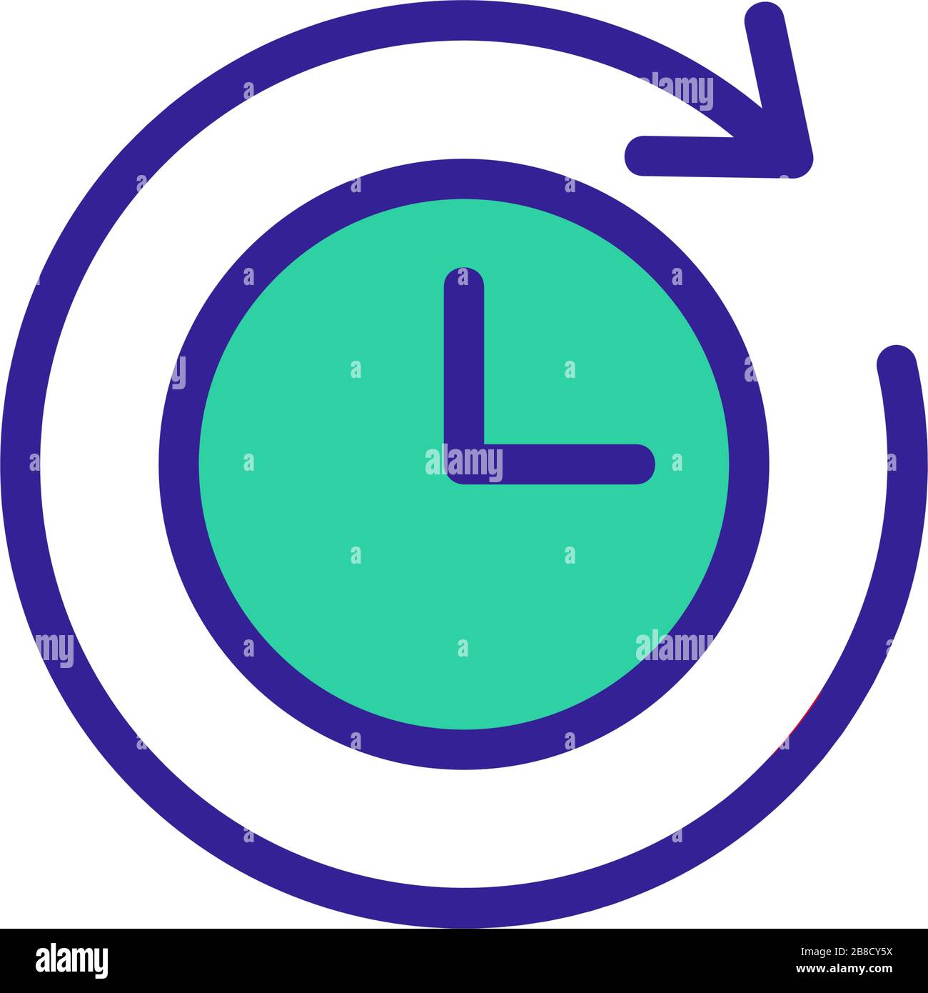 a time deadline icon vector outline illustration Stock Vector Image ...