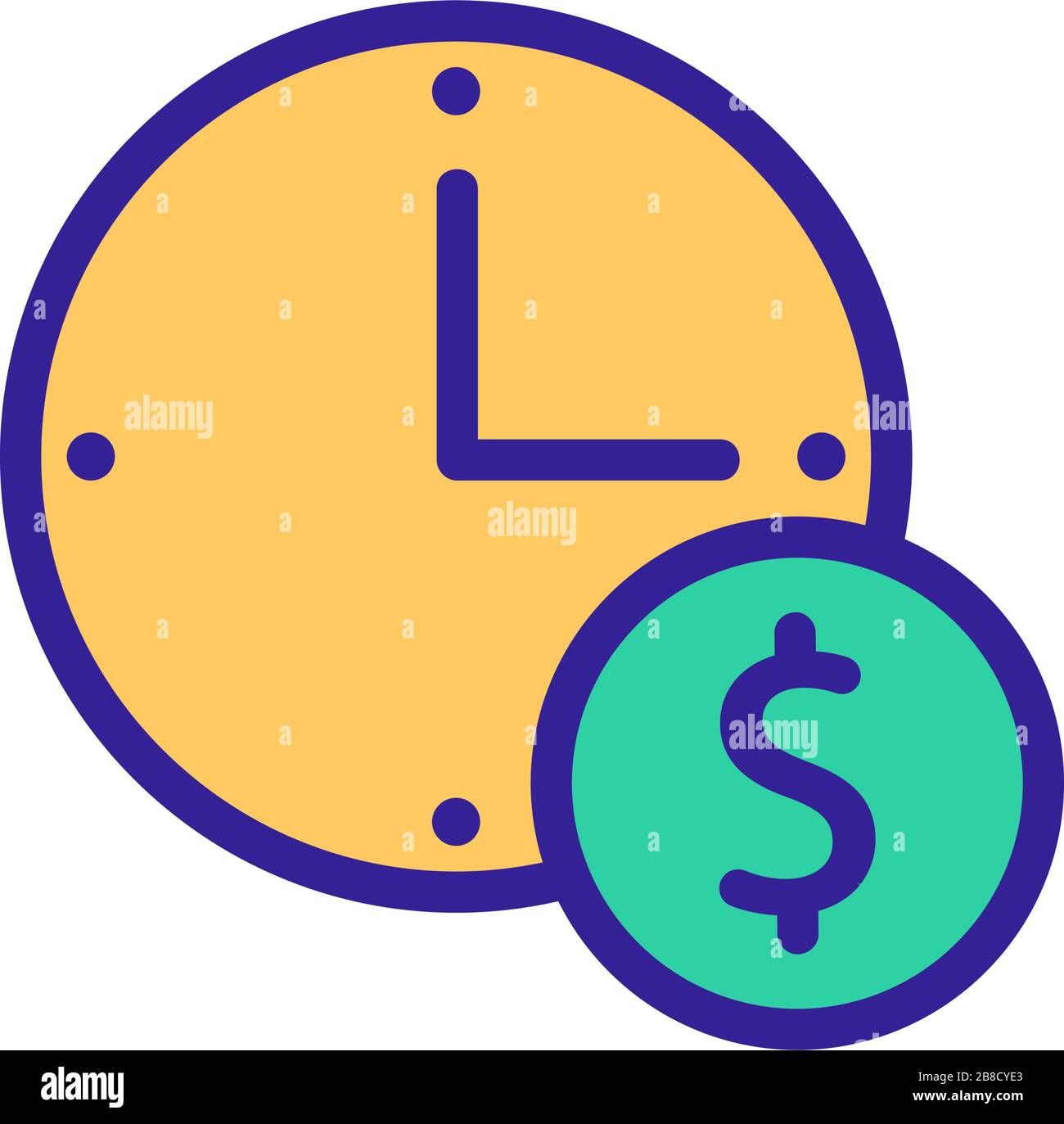 a time deadline icon vector outline illustration Stock Vector Image ...
