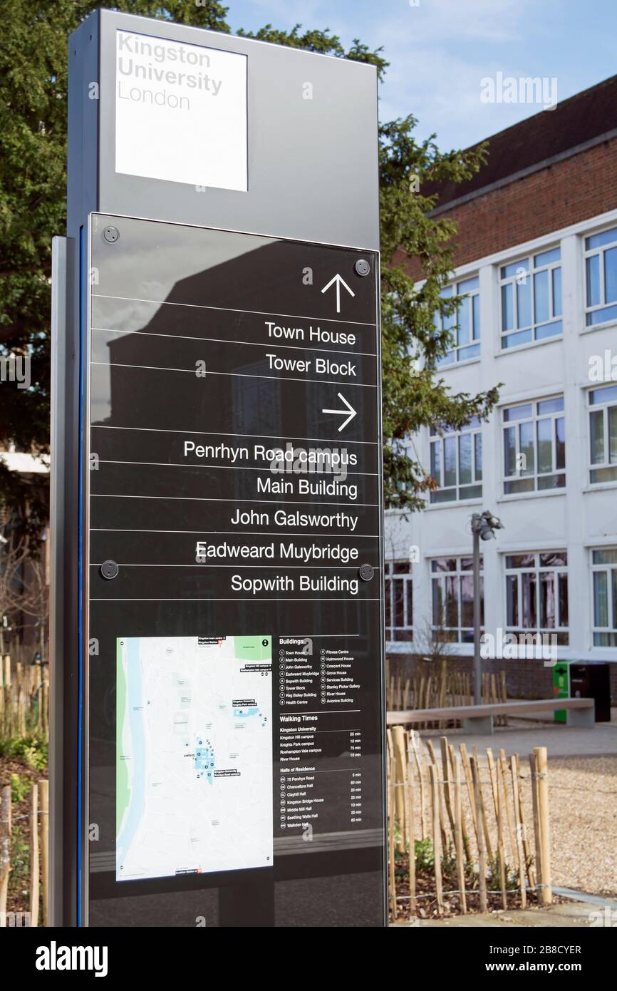 exterior of the penrhyn road campus of kingston university, kingston ...