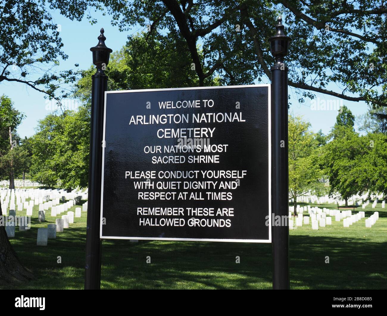 Entrance sign arlington national cemetery hi-res stock photography and ...