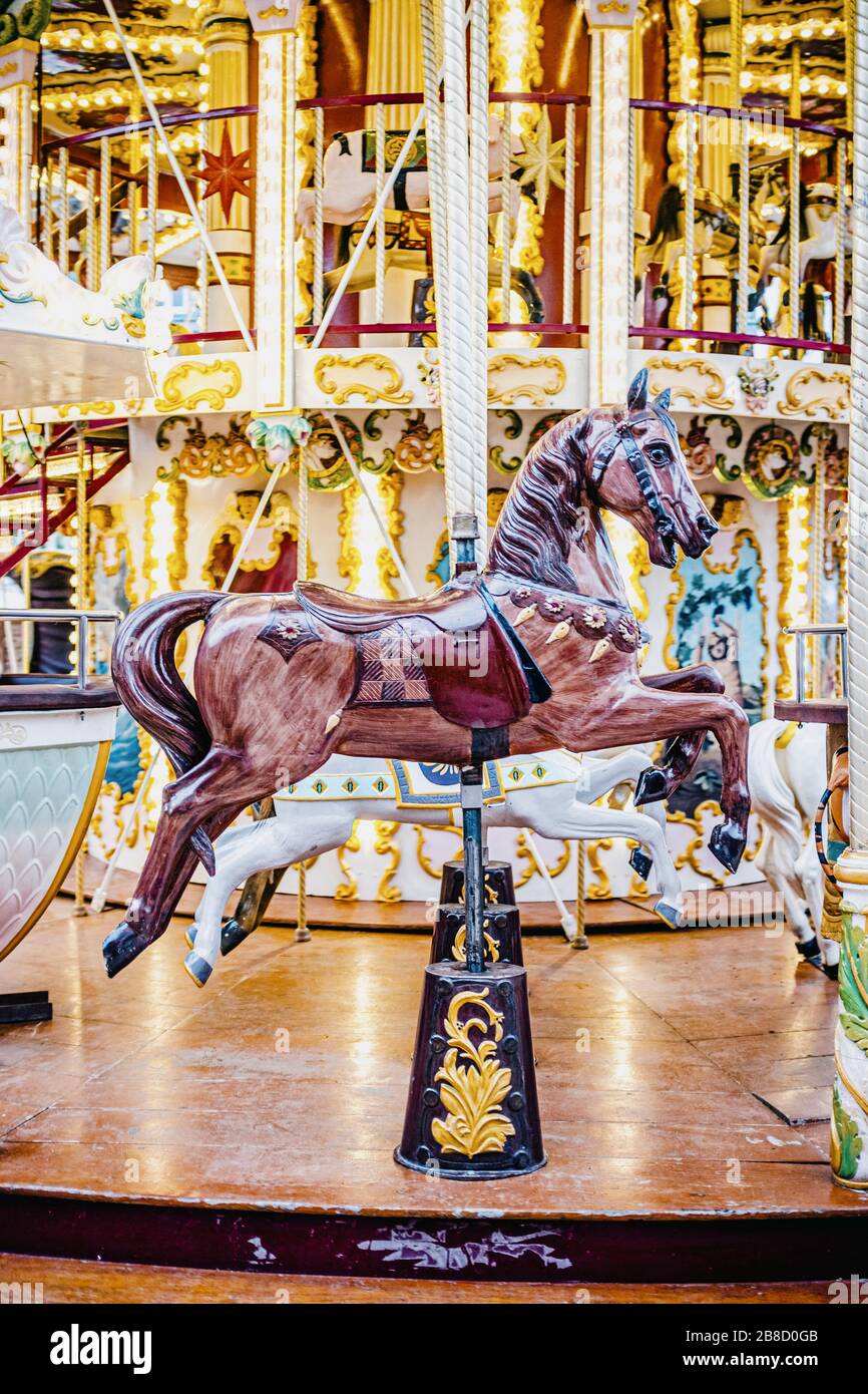 Old Fashioned Merry Go Round High Resolution Stock Photography and ...