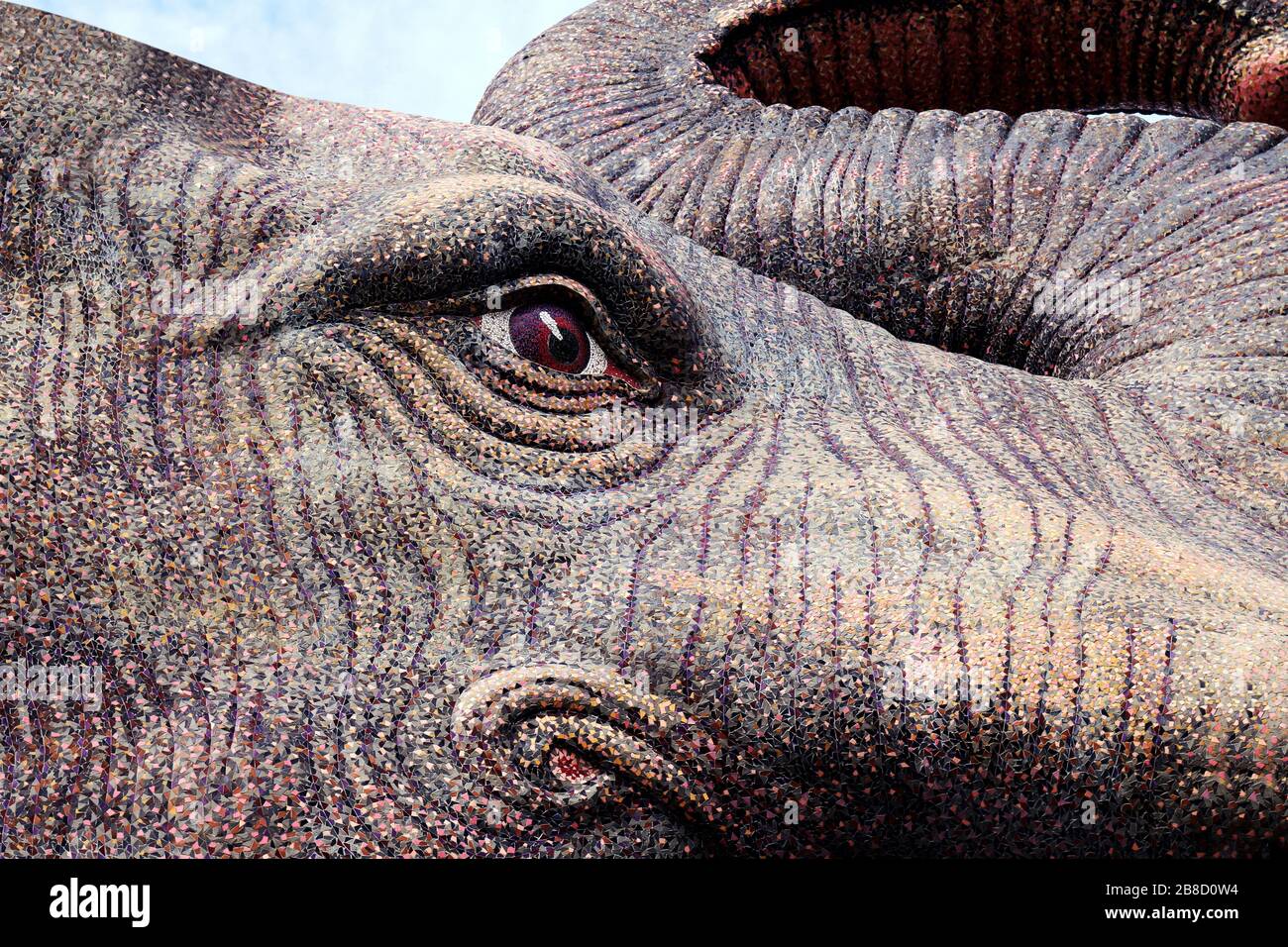 elephant statue, statue of elephant face marble texture close-up Stock ...