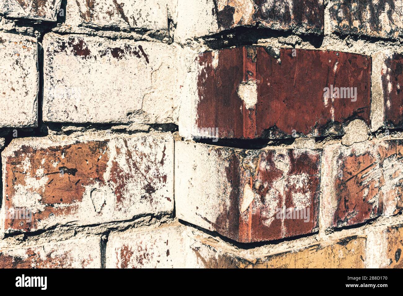Brick wall and corner grunge texture background Stock Photo - Alamy