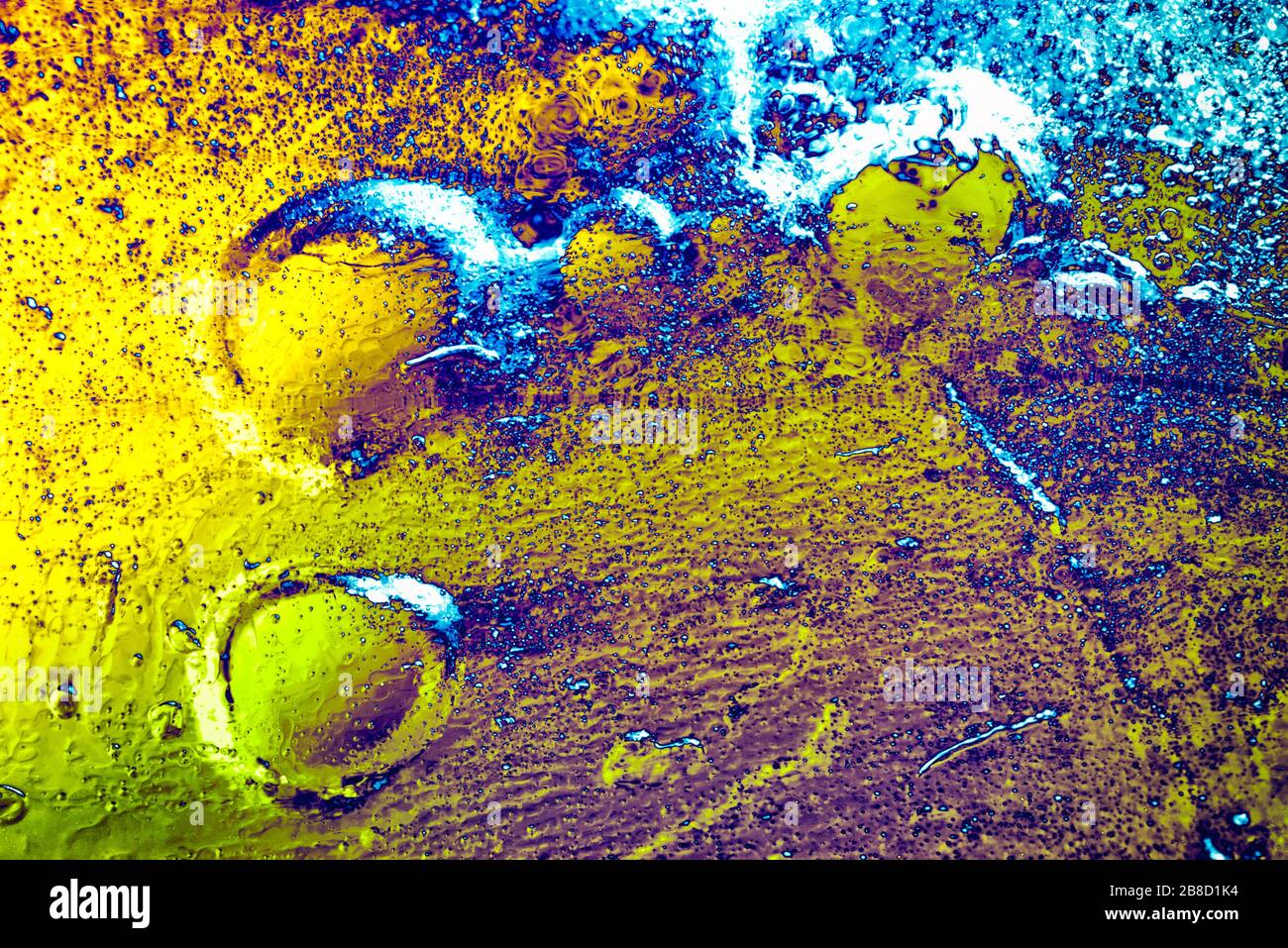 Abstract, liquid yellow paint metallic background Stock Photo - Alamy