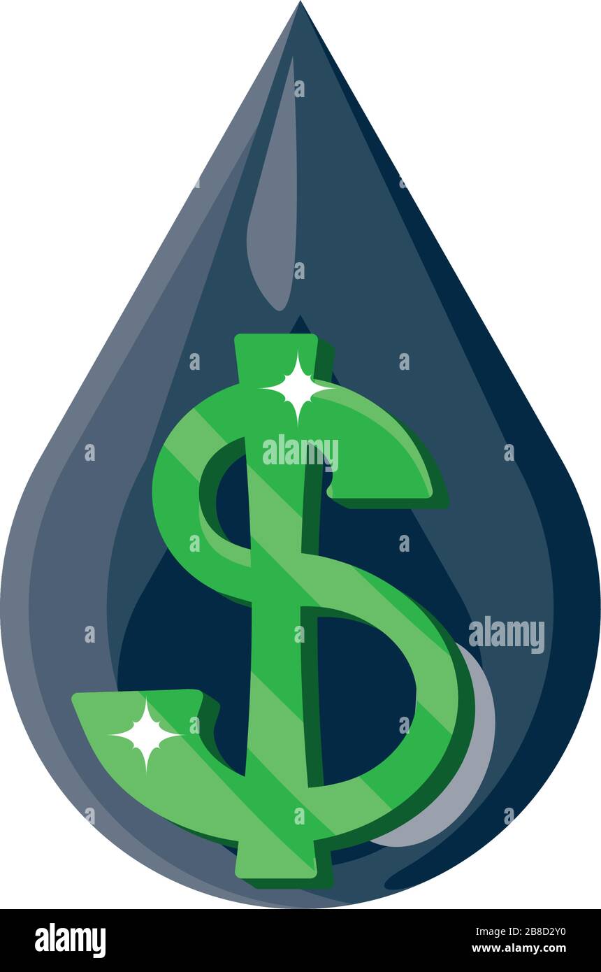 oil with dollar symbol in white background vector illustration design ...