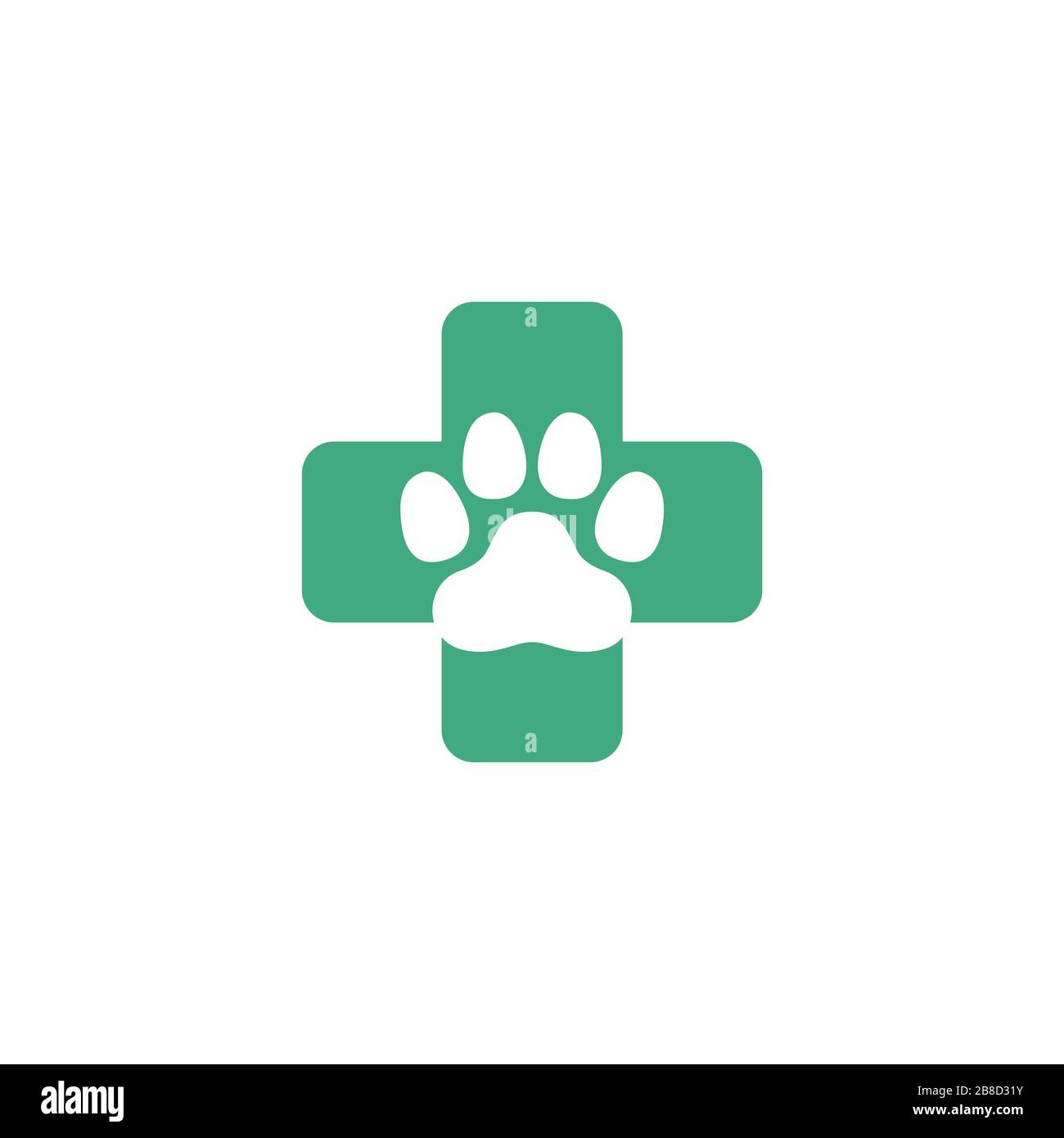 Cross Paw Print Logo Template Illustration Design. Vector EPS 10 Stock ...