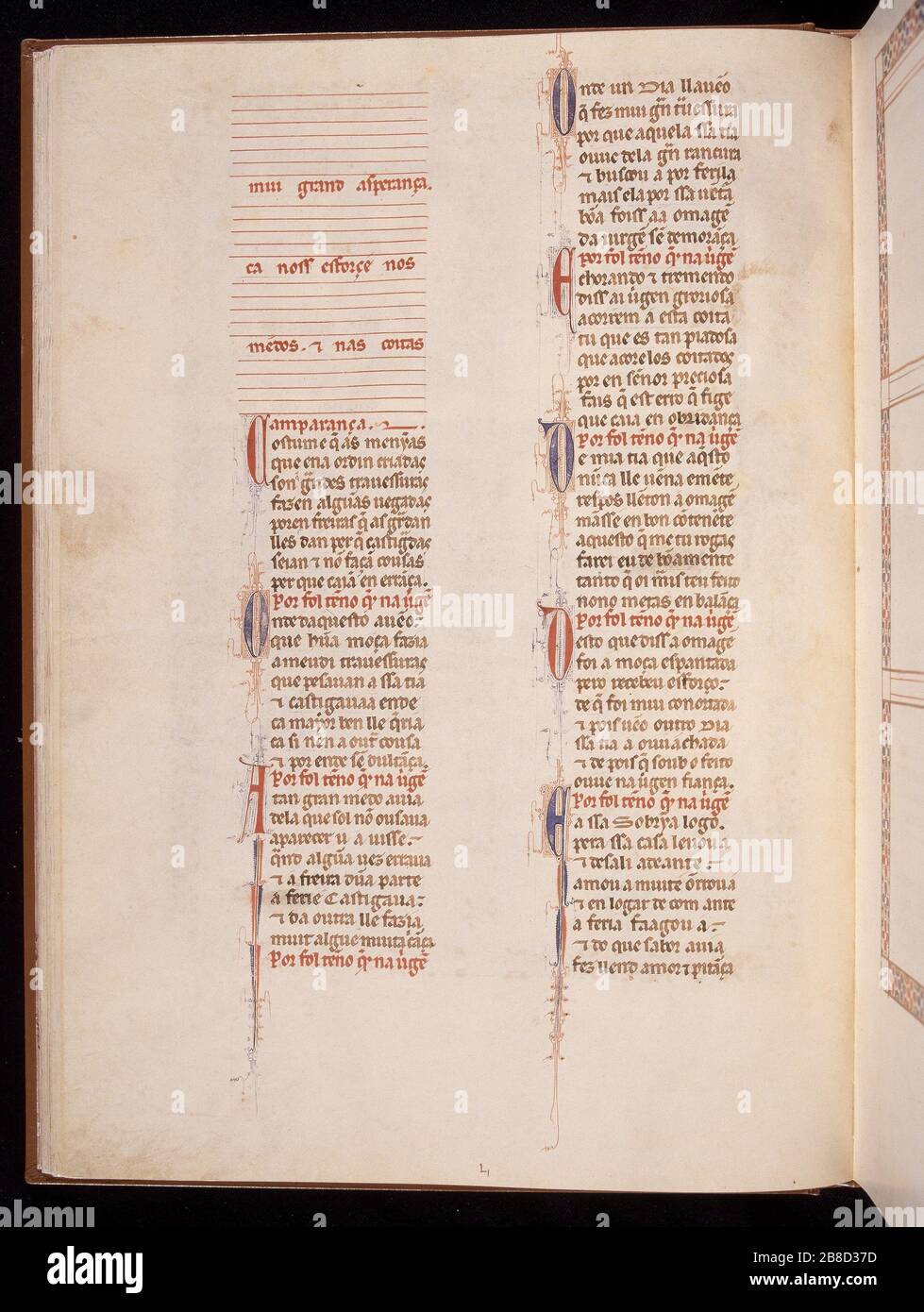 MS B.R.20- CANTIGA STA MARIA Nº303-34V-TEXTO-ESTROFA EN VERSO GALAICO ...