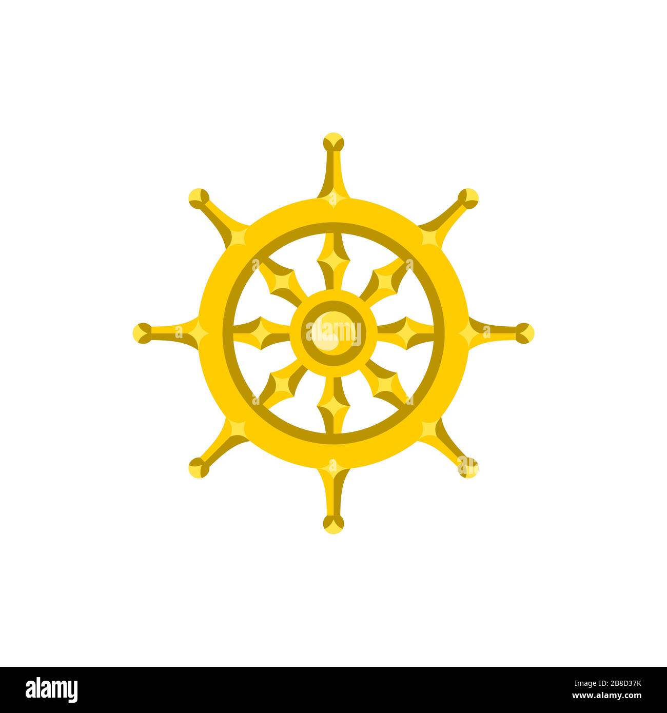Buddhism Wheel icon vector logo template Illustration Design. Vector ...