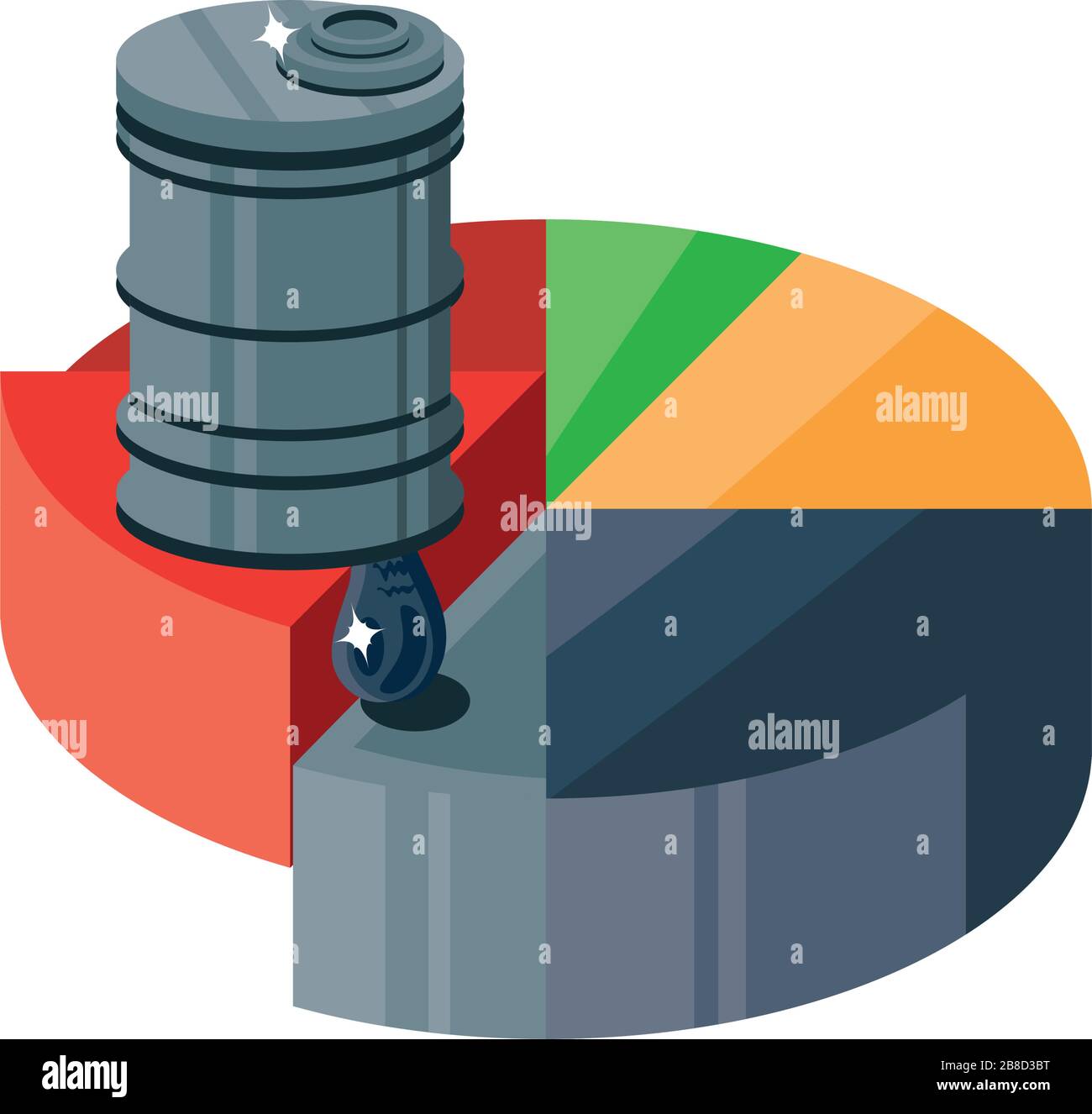 crude oil price decrease, oil prices dropping vector illustration design Stock Vector Image ...