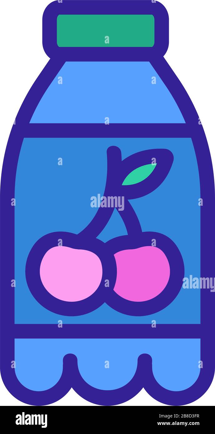 cherry drink icon vector outline illustration Stock Vector Image & Art ...