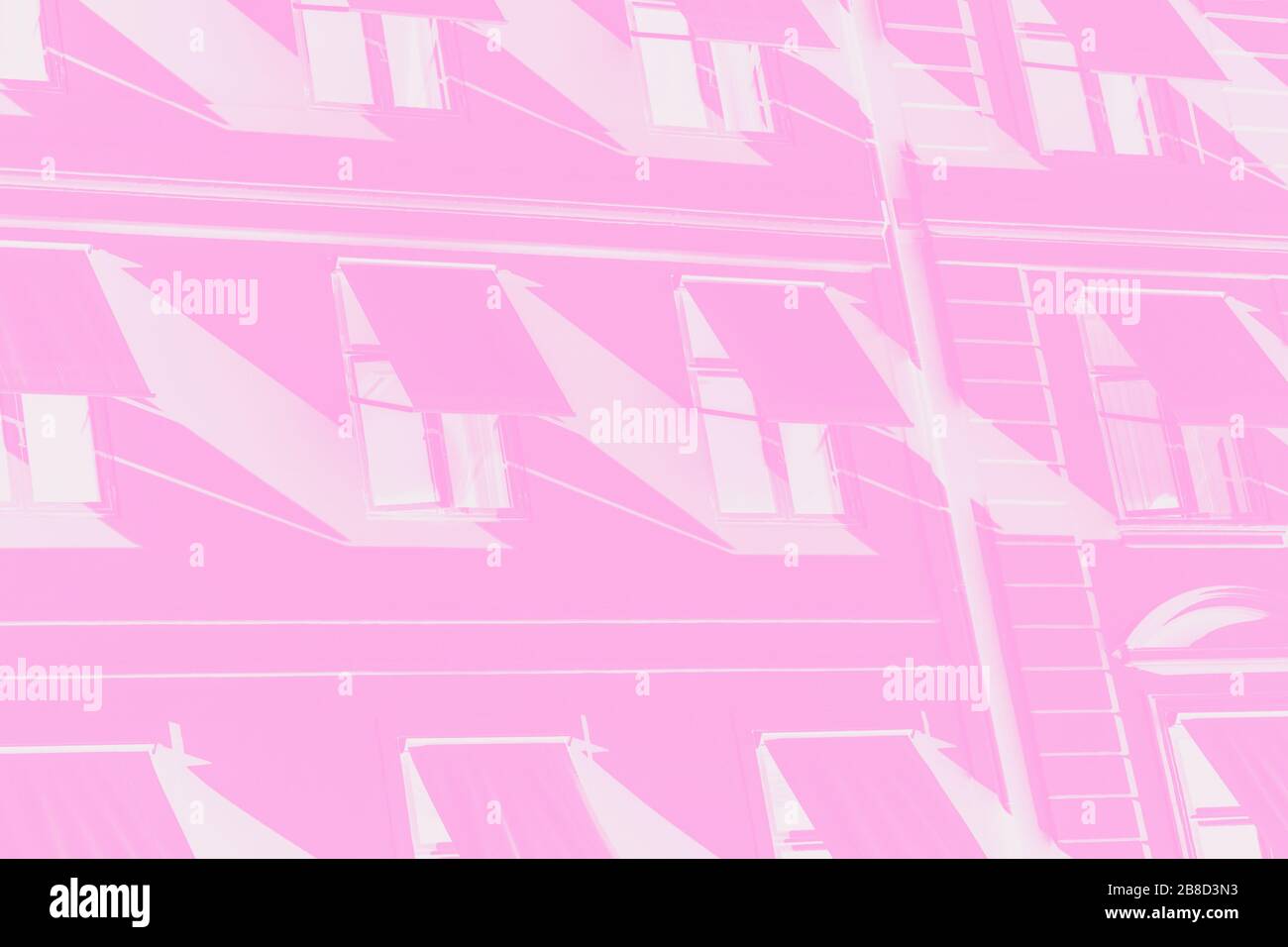 Windows with shutters pattern. Pink color toned Stock Photo - Alamy