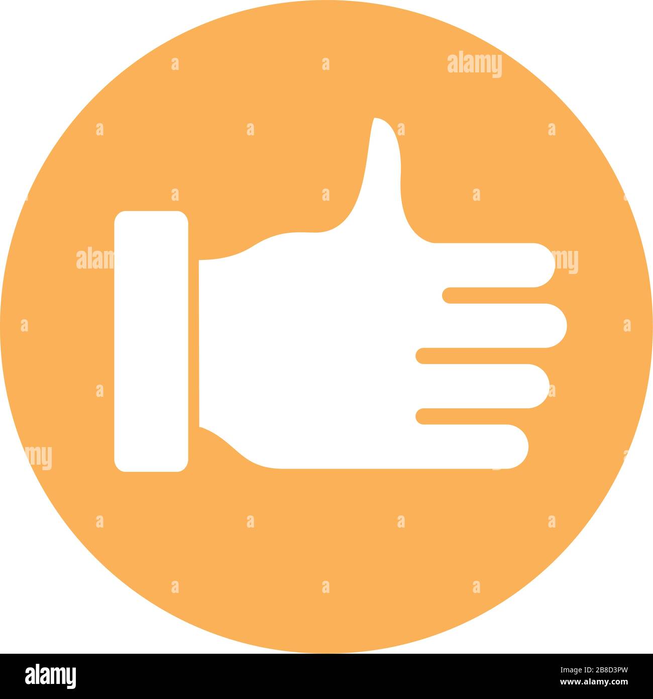 hand like symbol block style icon Stock Vector Image & Art - Alamy