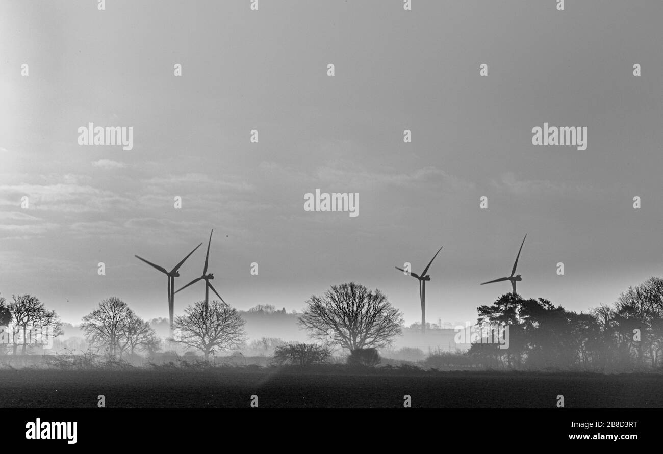 Wind turbine dominating the landscape hi-res stock photography and ...