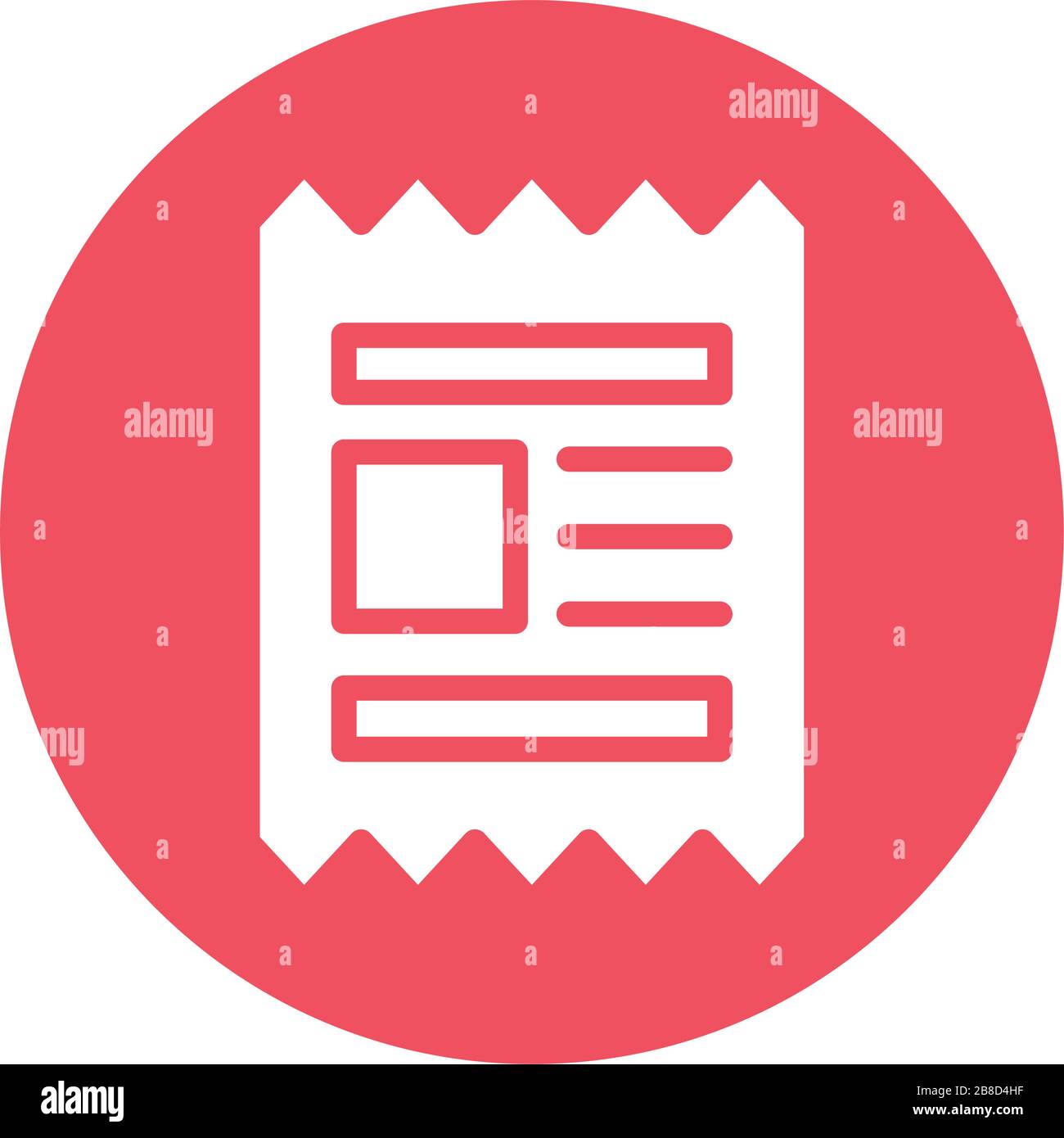 paper receipt block style icon Stock Vector Image & Art - Alamy