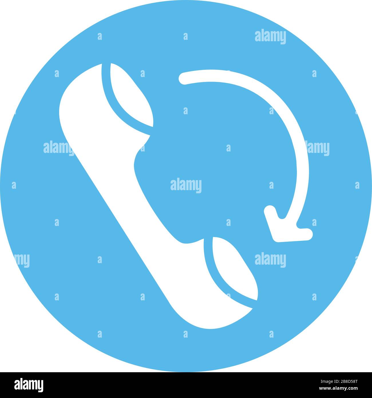 telephone service call block style icon Stock Vector Image & Art - Alamy