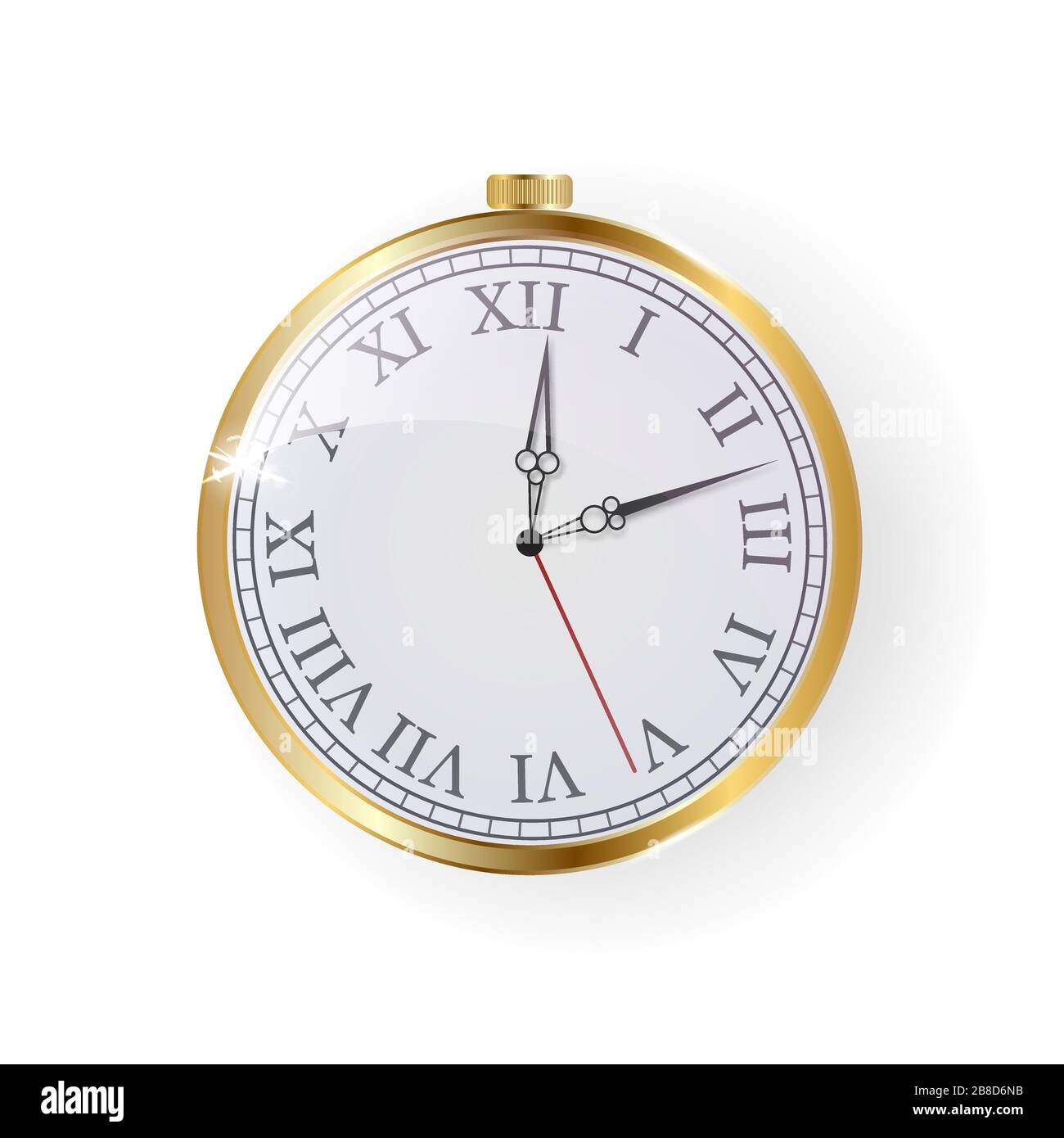 Gold vintage watches isolated on white background Stock Vector Image ...