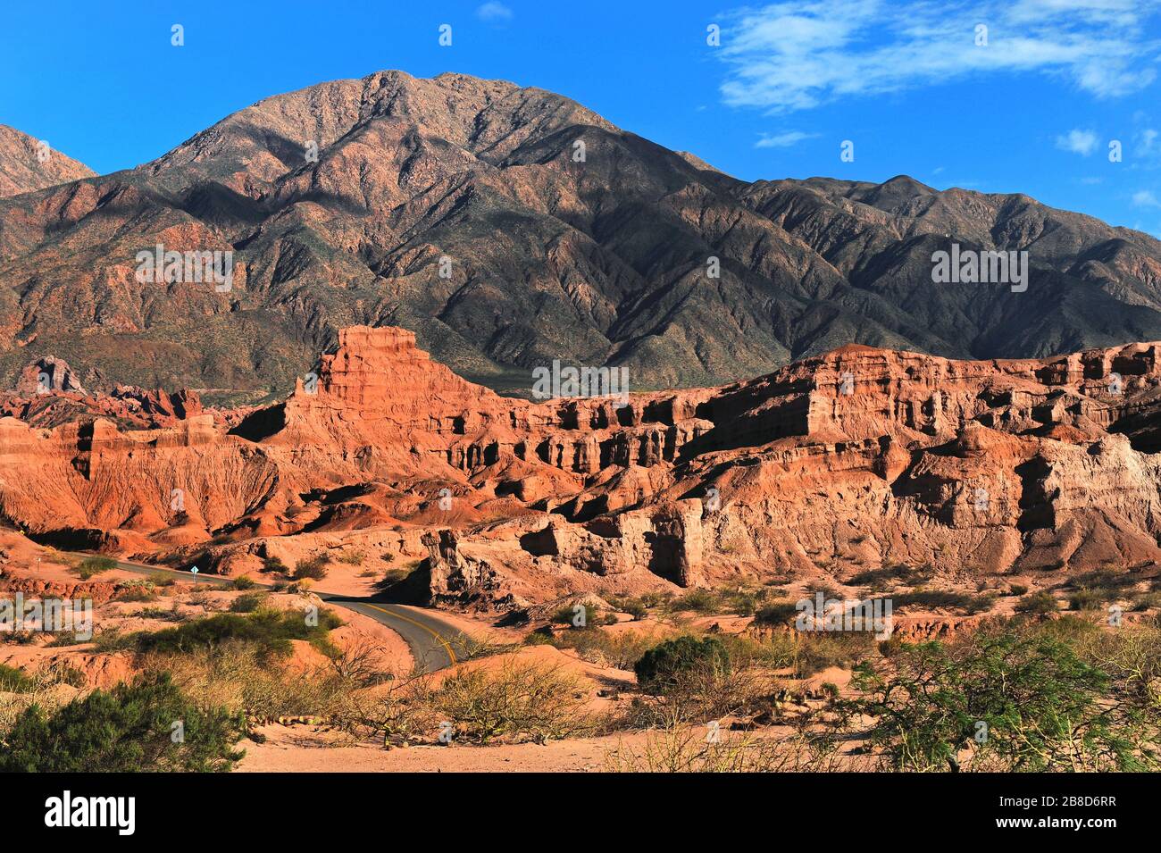 The scenic landscape "Quebrada de las Conchas" (Shells Creek) in the ...