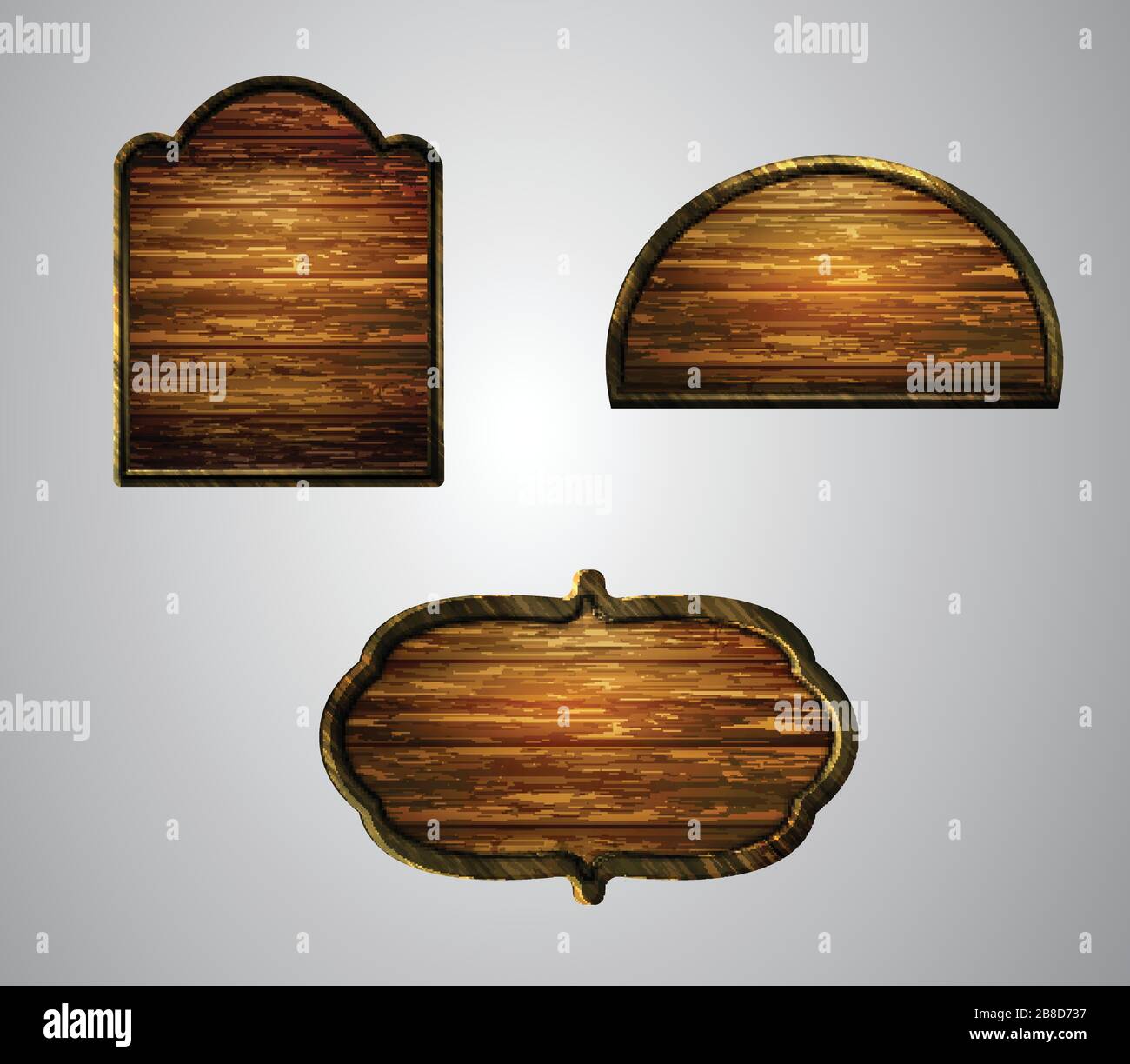 Vector realistic illustration of wooden signboard Stock Vector Image ...