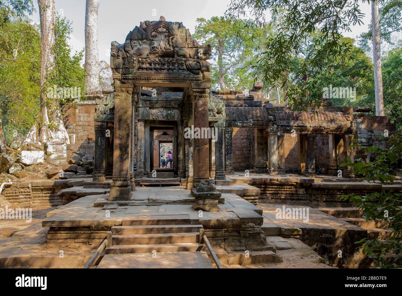 Ancient Khmer architecture ,Ta Prohm temple ruins hidden in jungle in ...
