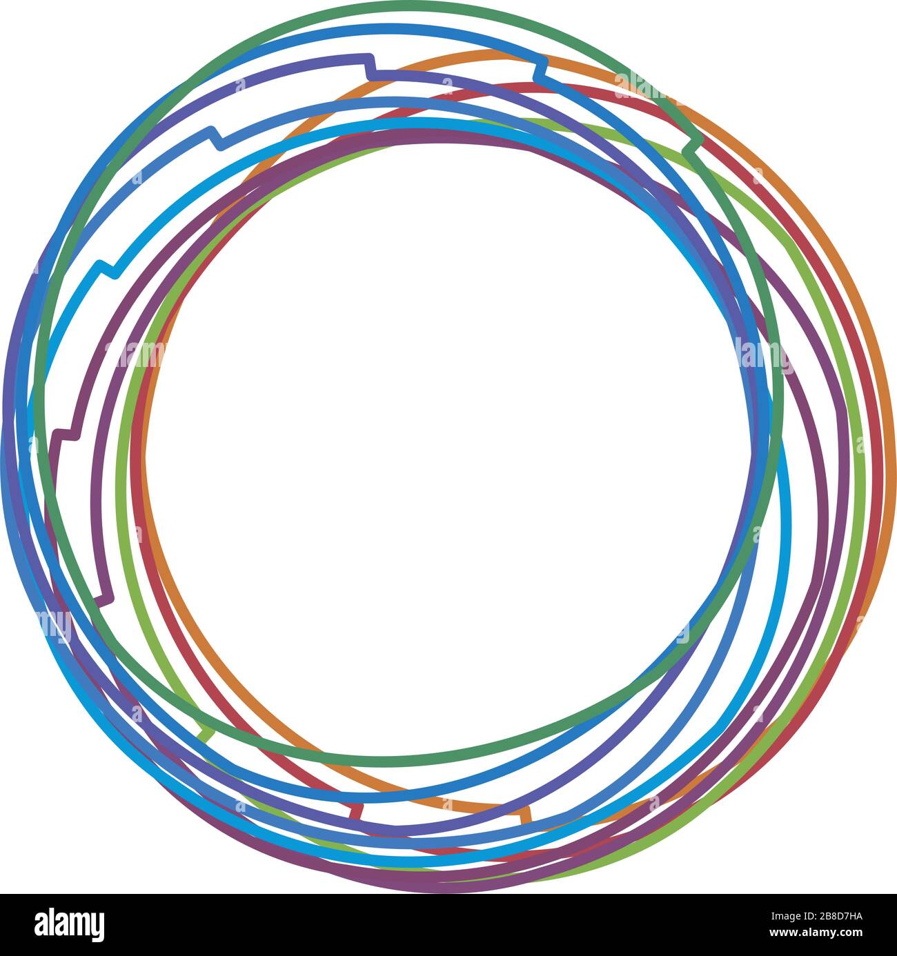 Colored circular and radial abstract mandalas, motifs, decoration ...