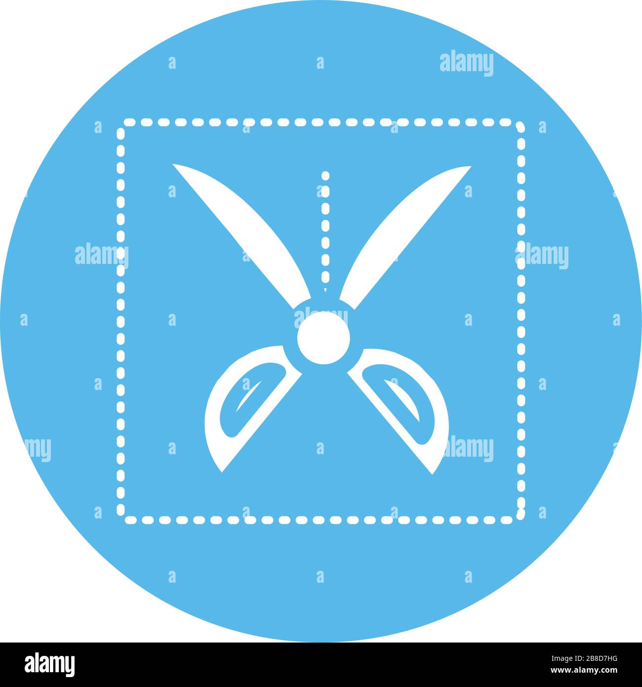 scissor cutting coupon commercial block style icon Stock Vector Image ...