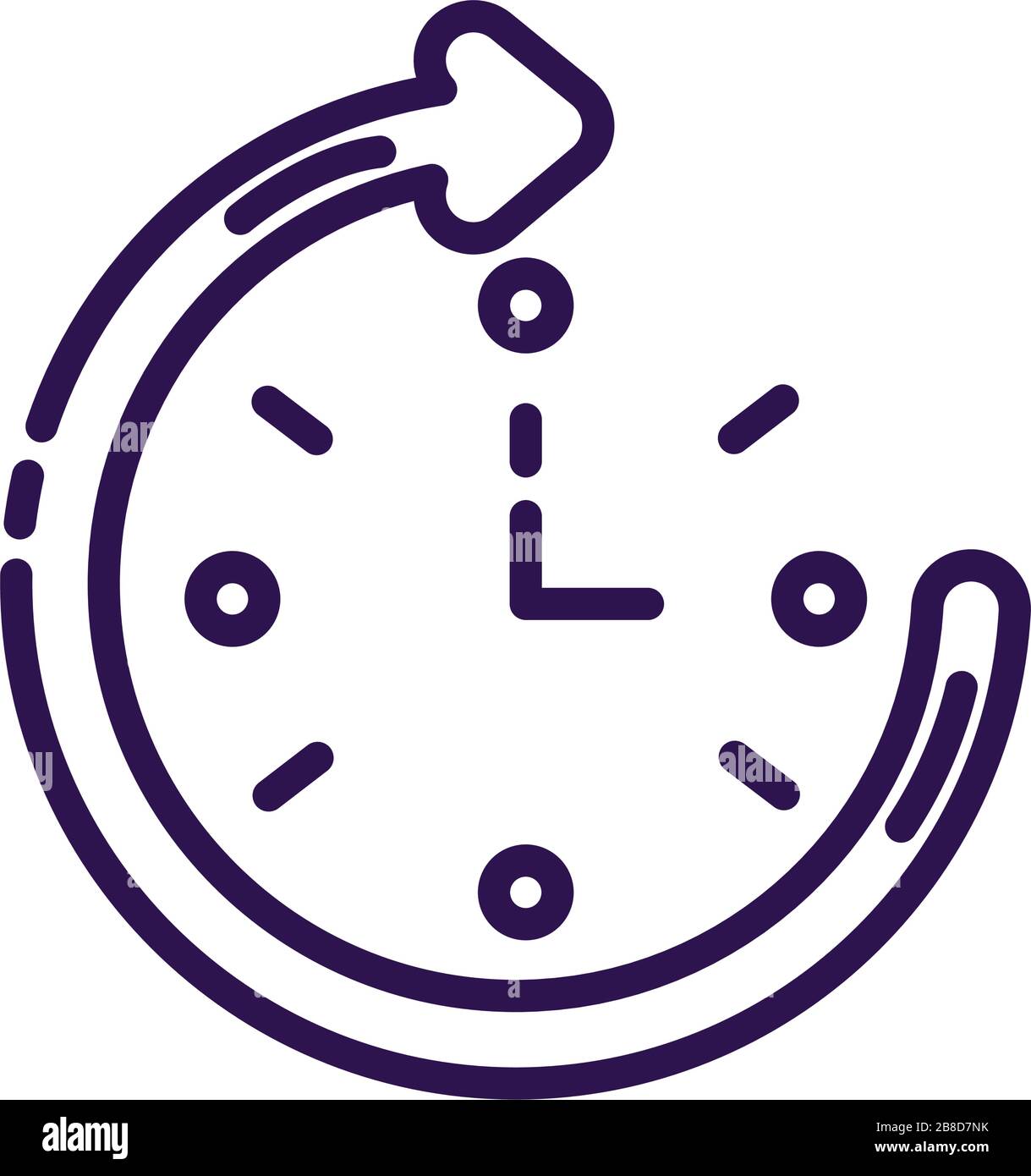 time clock with arrow around line style icon Stock Vector Image & Art ...