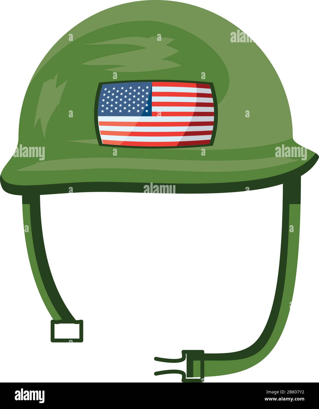 military helmet with camouflage patterns on white background vector ...