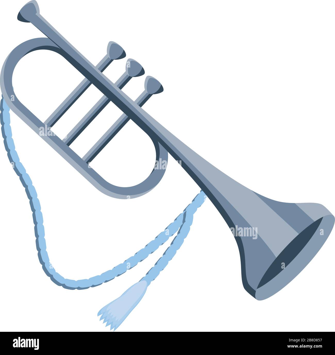trumpet musical instrument on white background vector illustration ...