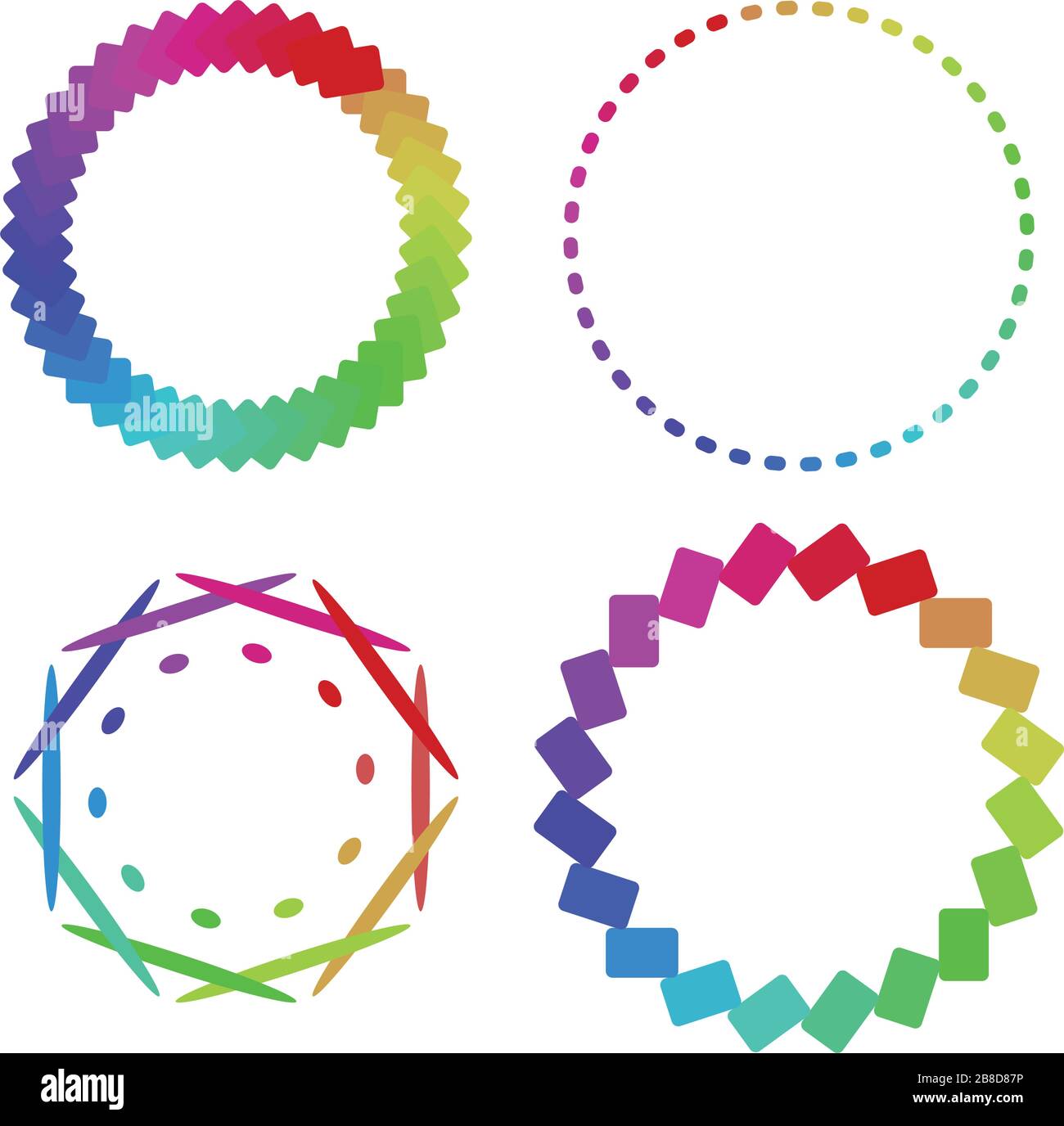 Circular and radial abstract mandalas, motifs, decoration design ...