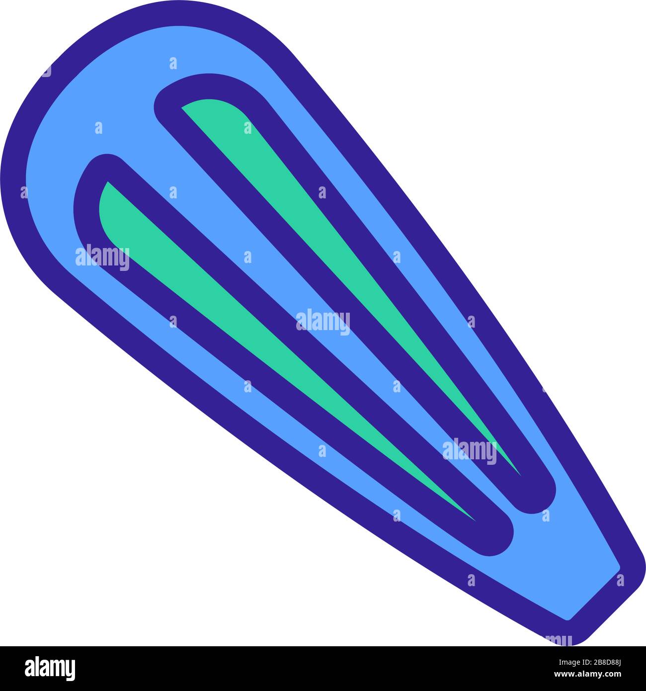 beautiful barrette for the hair icon vector outline illustration Stock ...