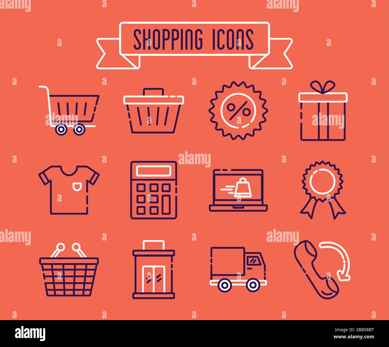 bundle of commercial set icons Stock Vector Image & Art - Alamy