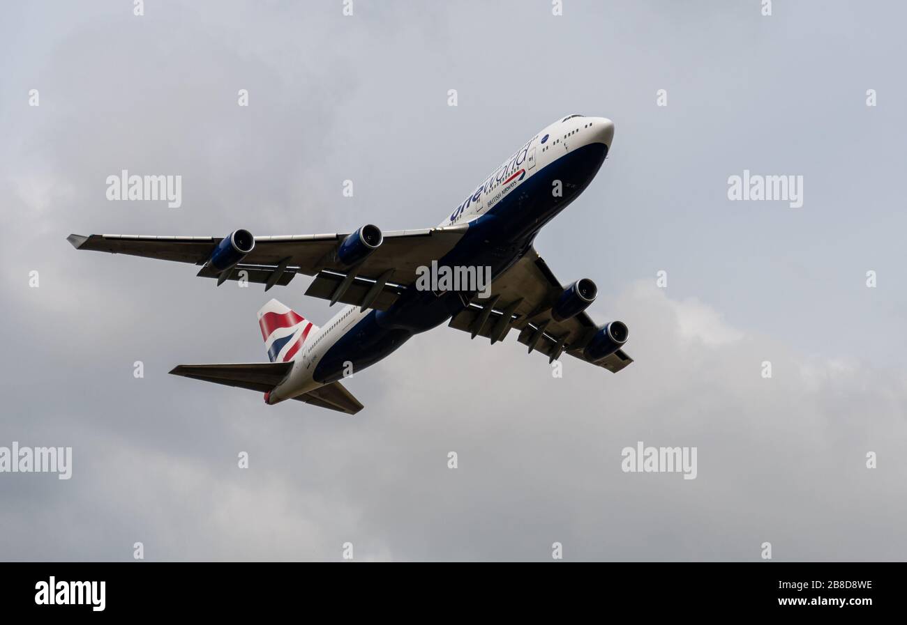 Heathrow, United Kingdom - August 03 2019: British Airways Boeing 747 ...