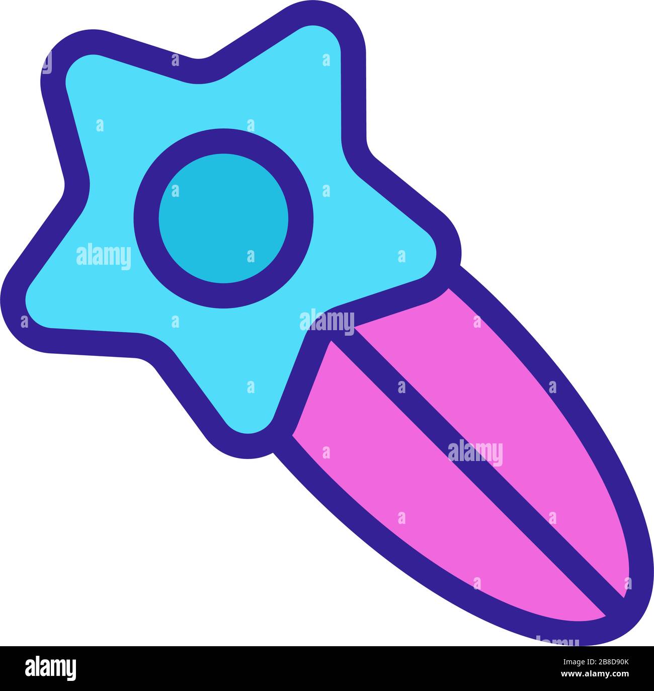 beautiful barrette for the hair icon vector outline illustration Stock ...