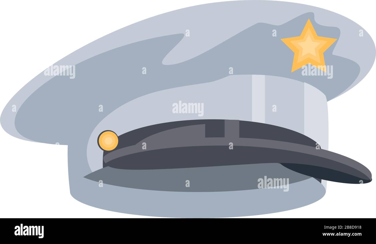 military officer cap on white background vector illustration design ...