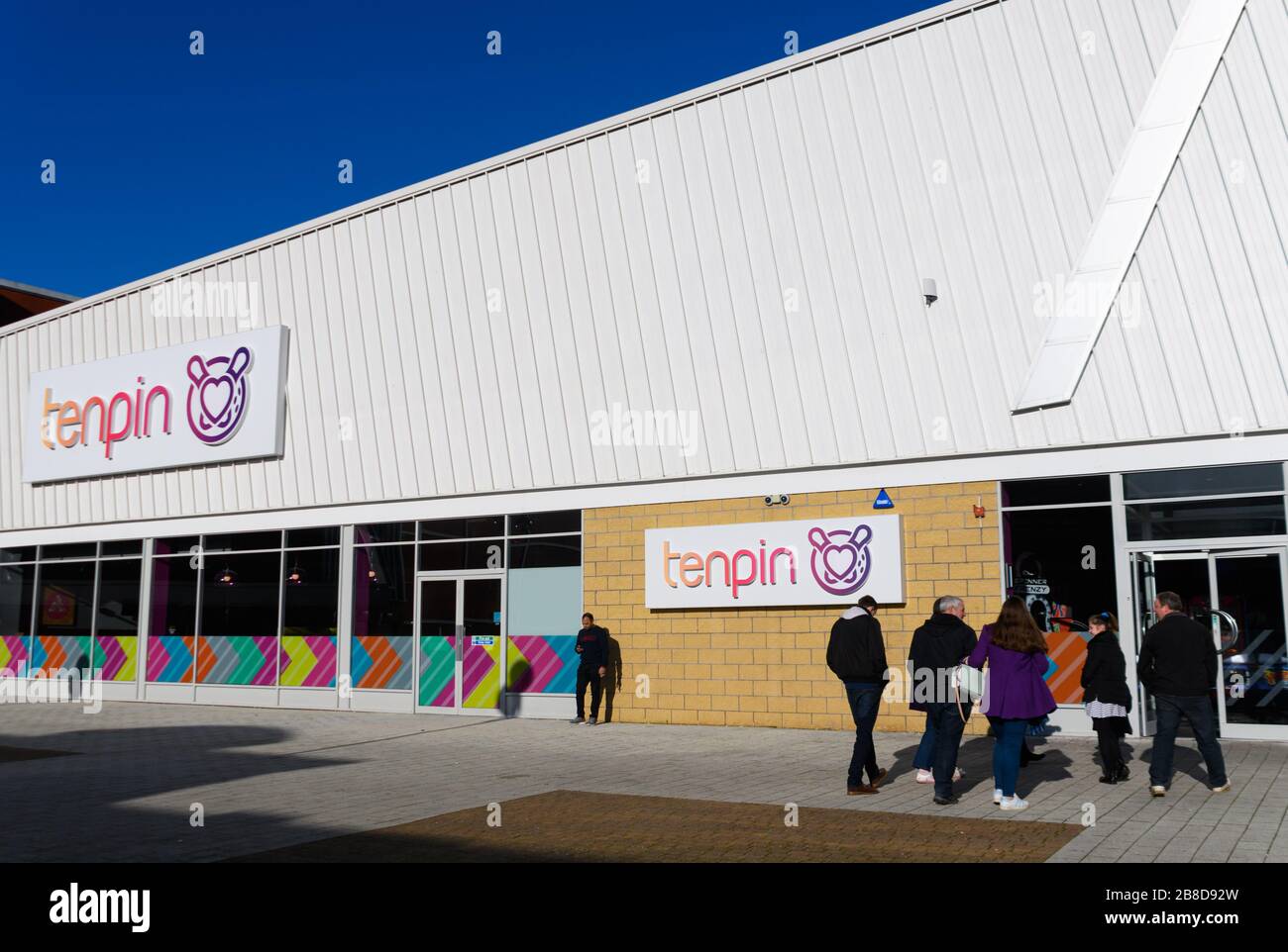 Chichester, United Kingdom - January 19 2020: The frontage of Tenpin ...