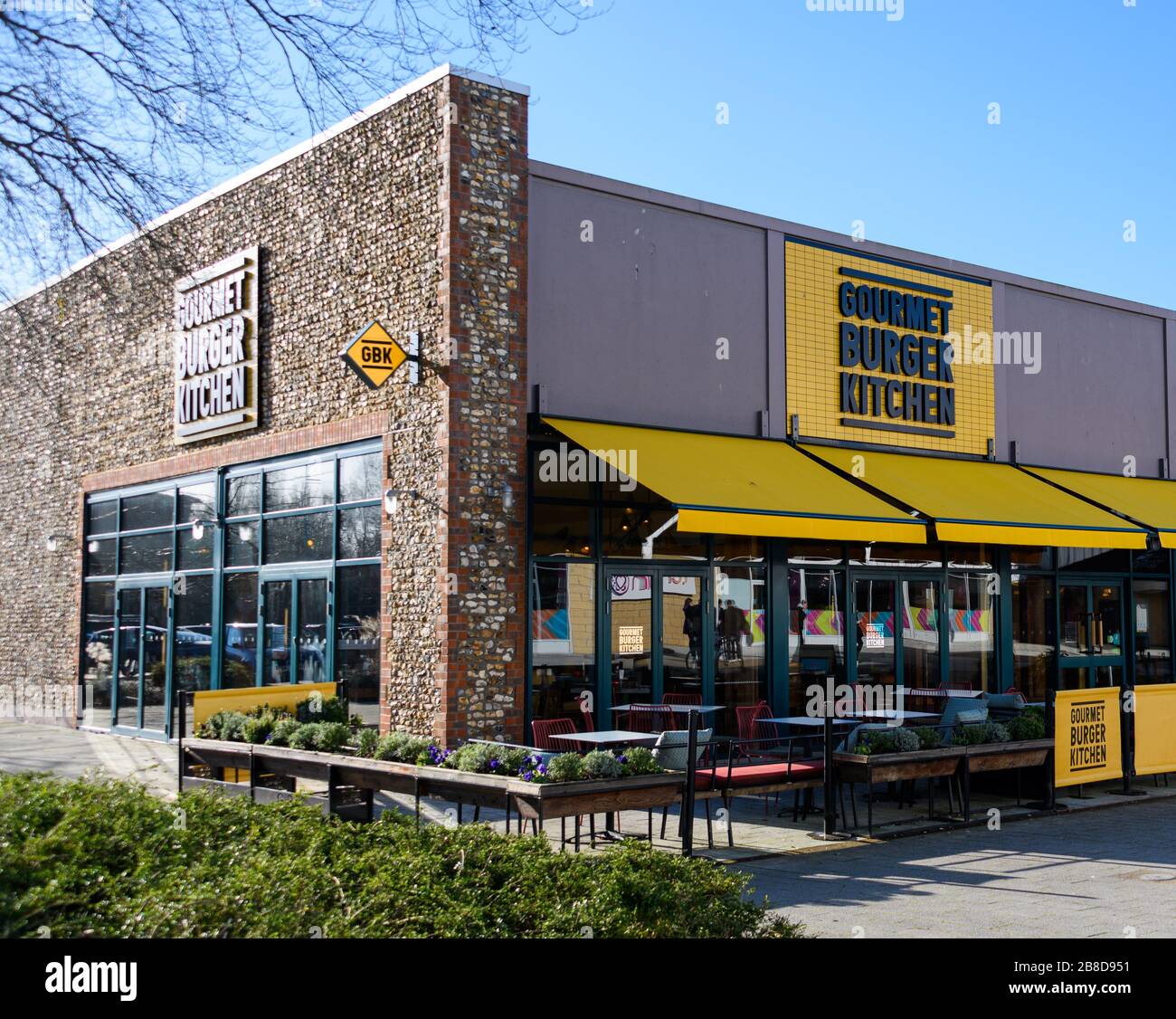 Chichester, United Kingdom - January 19 2020: The frontage of Gourmet ...