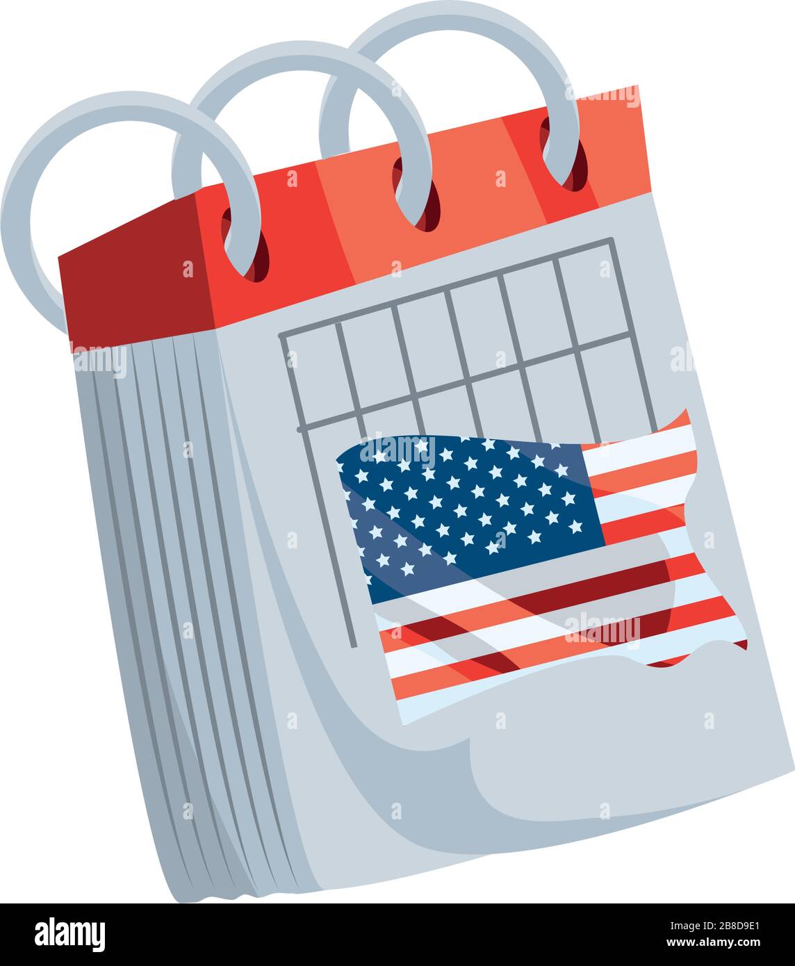 calendar reminder, memorial day on white background vector illustration ...