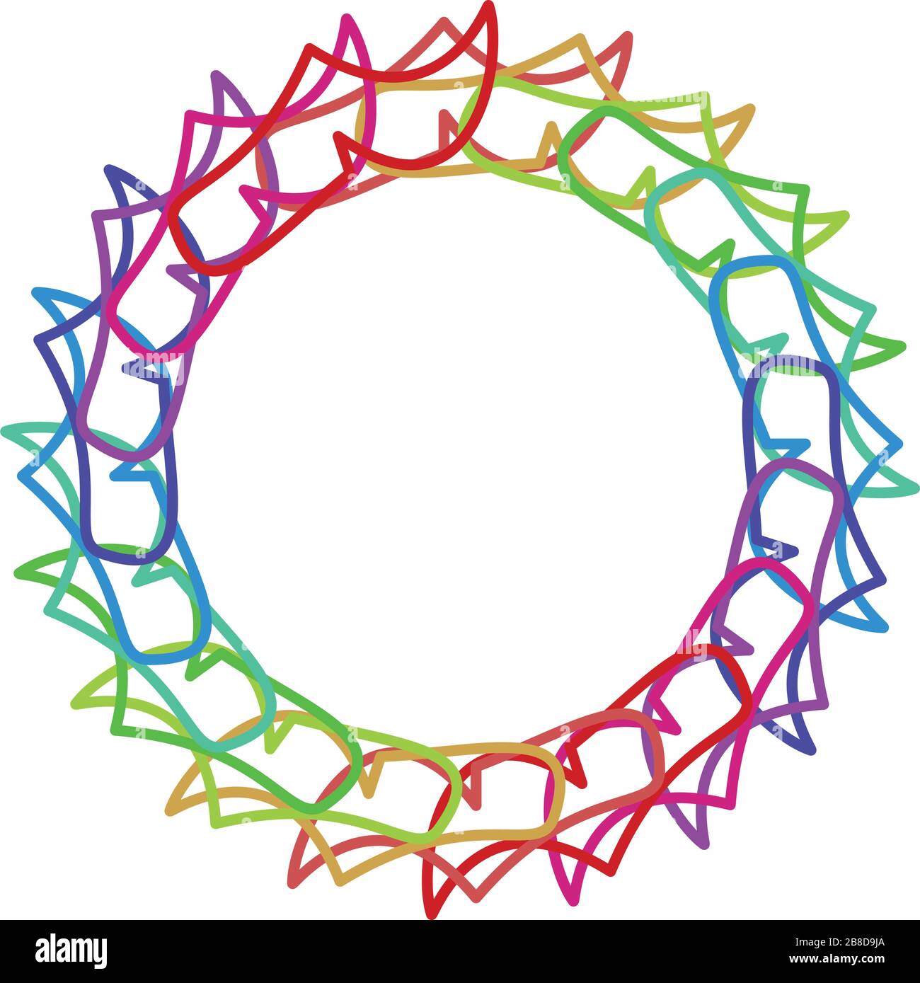 Circular and radial abstract mandalas, motifs, decoration design ...