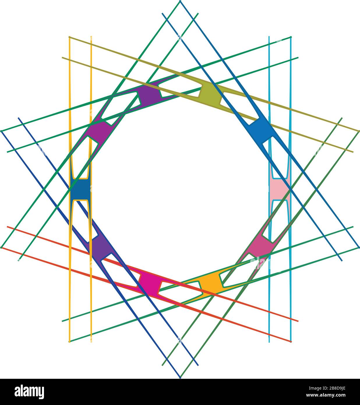 Colored circular and radial abstract mandalas, motifs, decoration ...