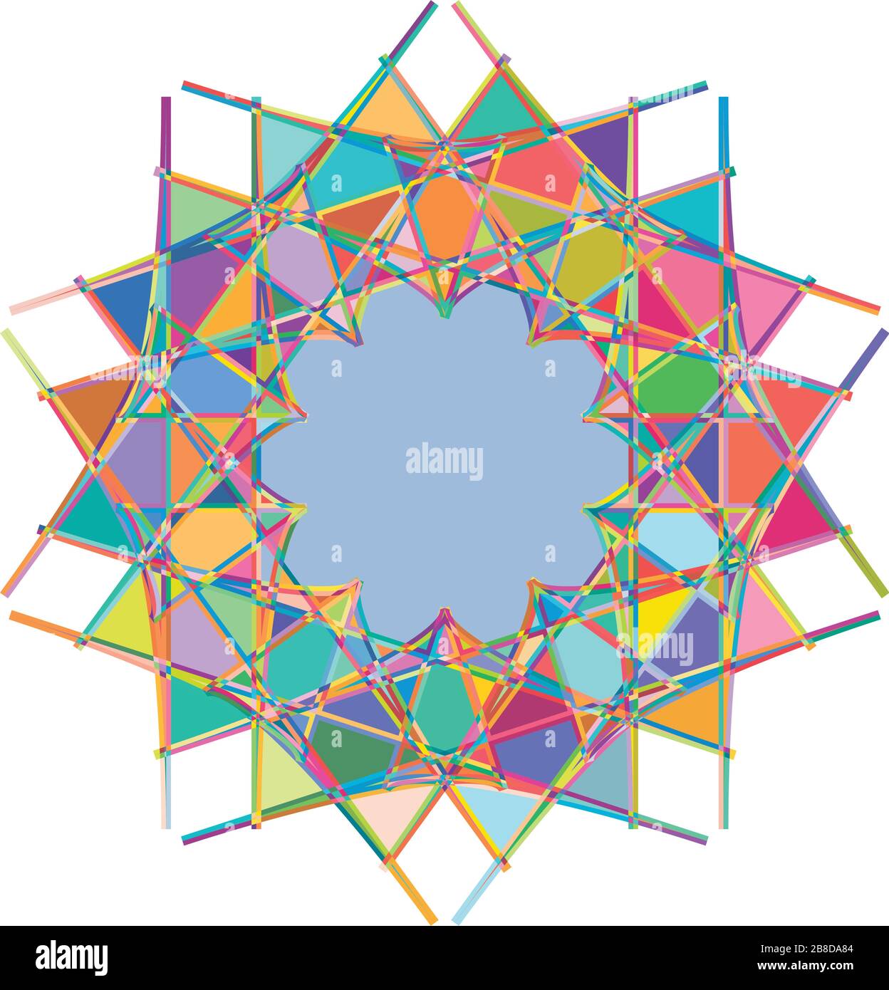 Colored circular and radial abstract mandalas, motifs, decoration ...