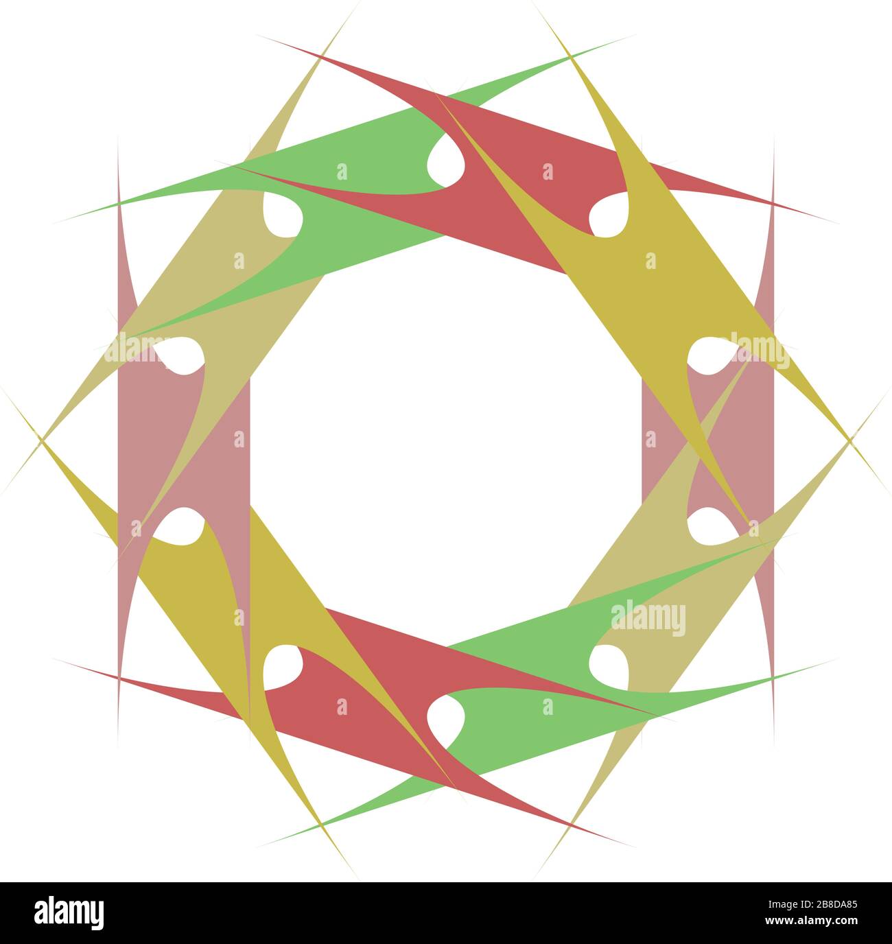 Colored circular and radial abstract mandalas, motifs, decoration ...