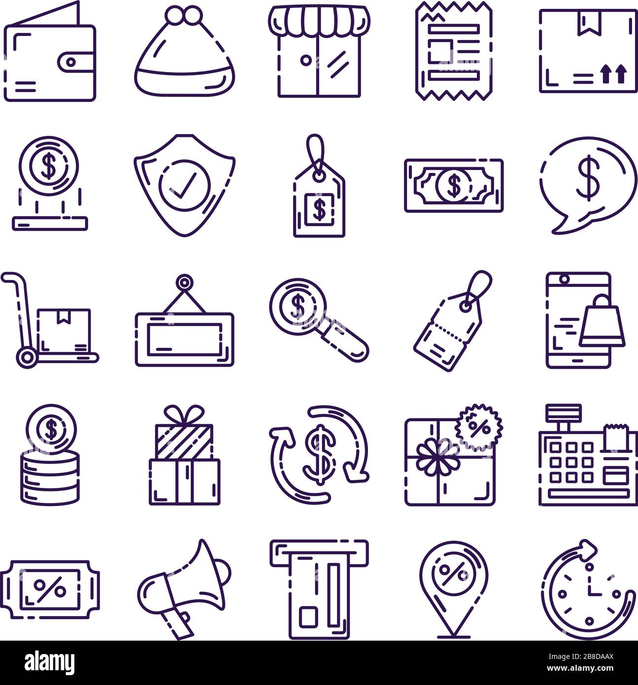 bundle of commercial set icons Stock Vector Image & Art - Alamy