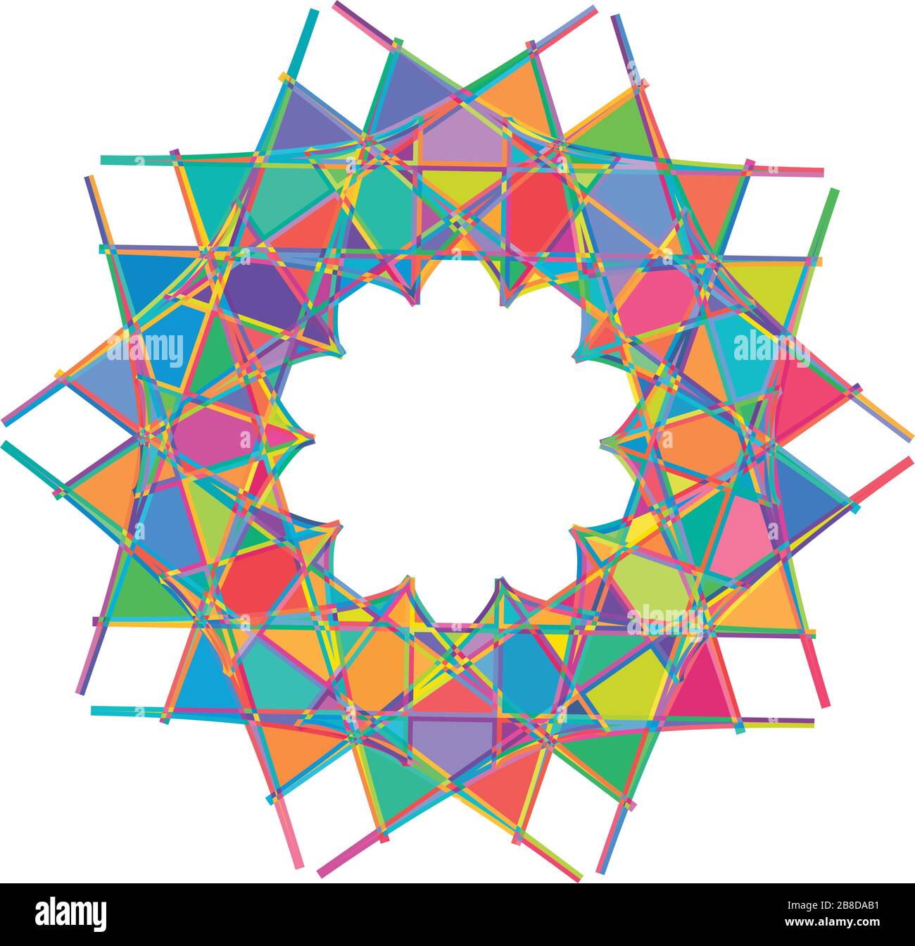 Colored circular and radial abstract mandalas, motifs, decoration ...