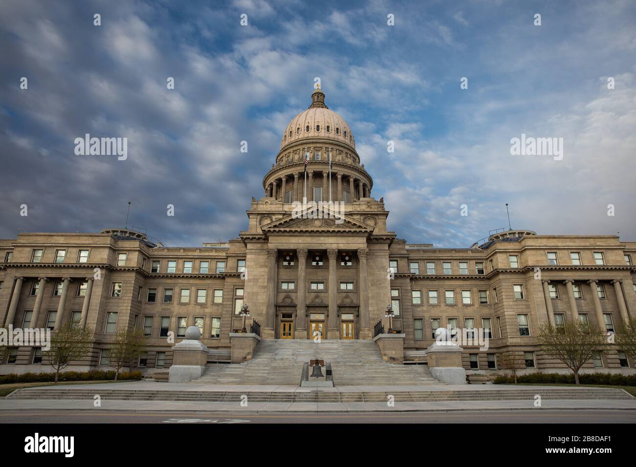 Low angle shot of the boise capital Stock Photo - Alamy