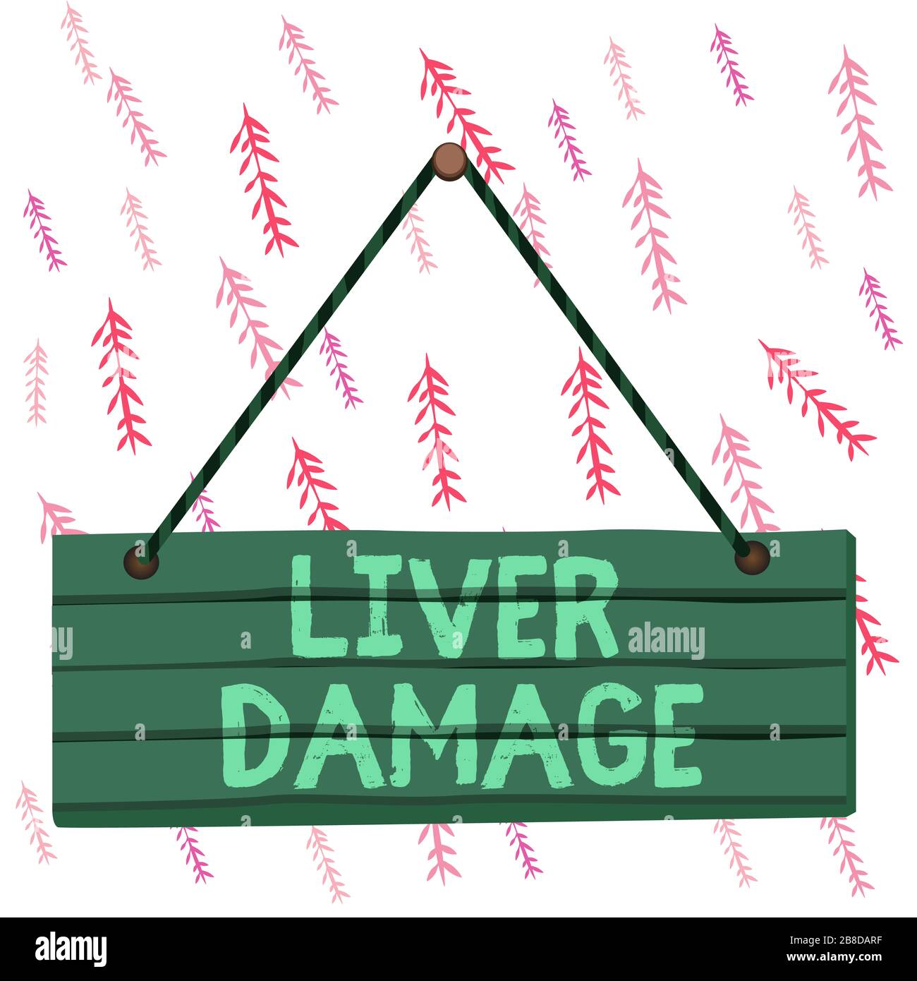 Handwriting text writing Liver Damage. Conceptual photo damage to the ...