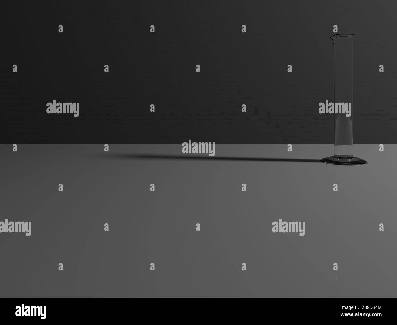 Realistic lab volumetric cylinder. Laboratory glassware. 3D design ...